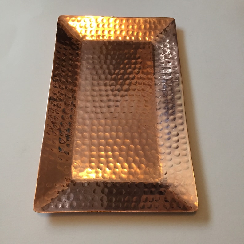 Pure Hammered Copper Valet Tray 8 X 5 - Etsy