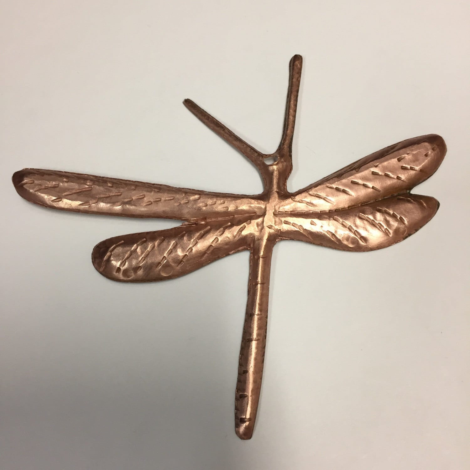 Handcrafted Pure Hammered Copper Dragonfly Ornament
