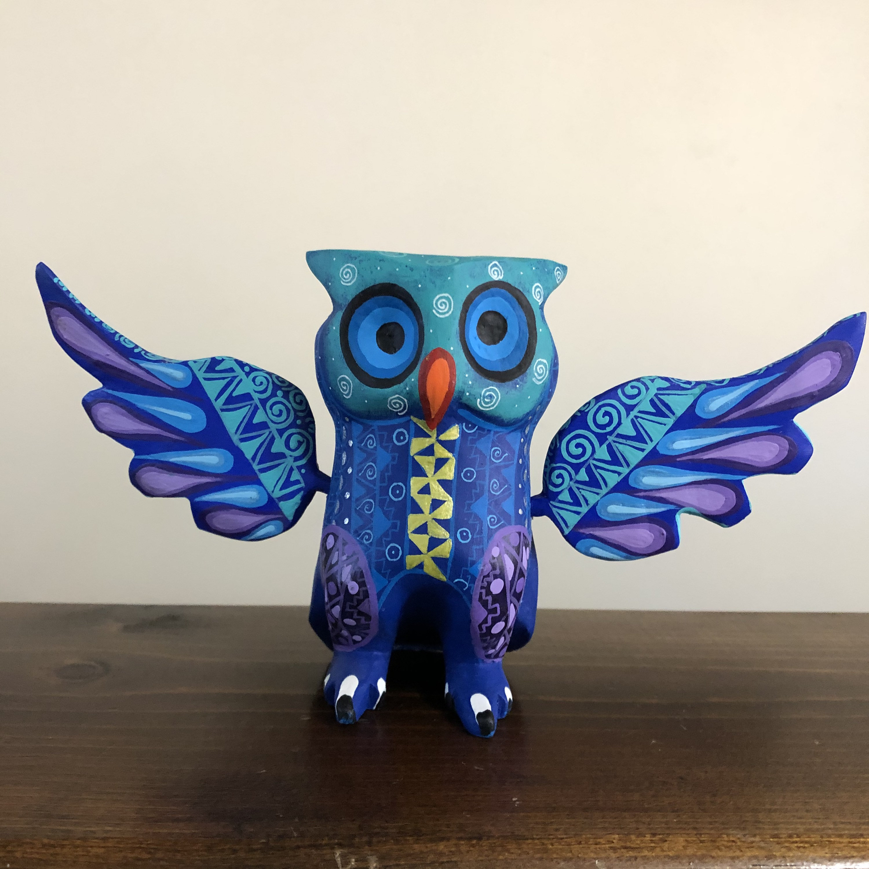 Alebrije Owl Handcrafted Wood Carving by Zeny Fuentes & Reyna Piña from ...