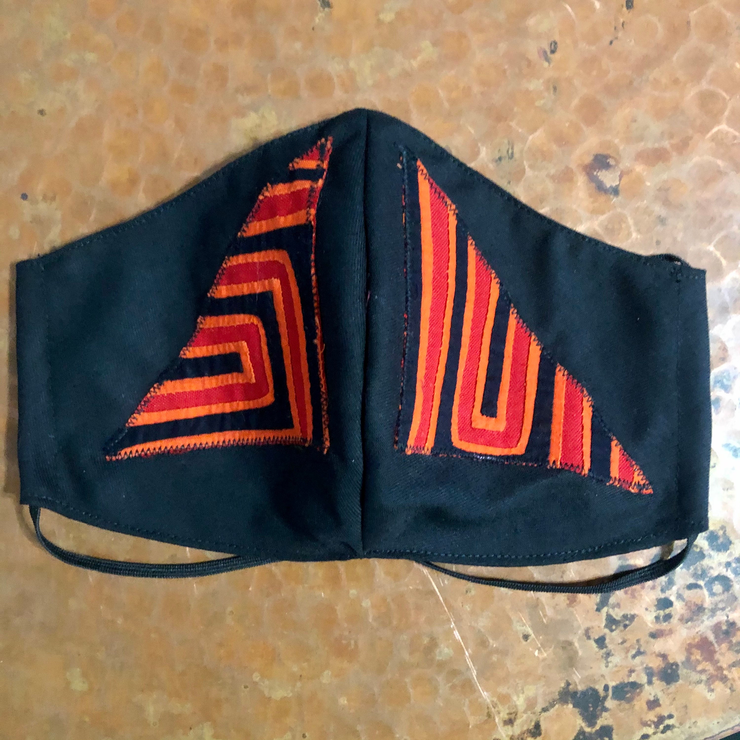 Colombian Face Mask with Traditional Kuna Mola Art Design with filter ...