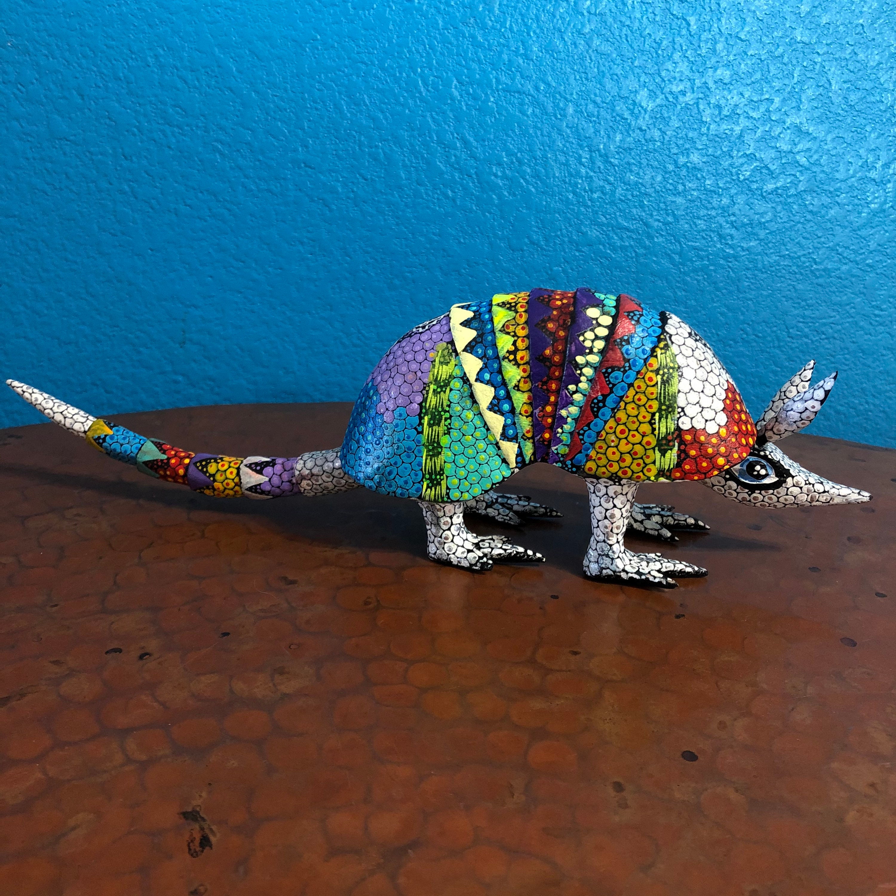 Alebrije Armadillo Wood Carving by Esperanza Martinez from Oaxaca, Mexico. Alebrije Armadillo Wood Carving by Esperanza Martinez from Oaxaca, Mexico.