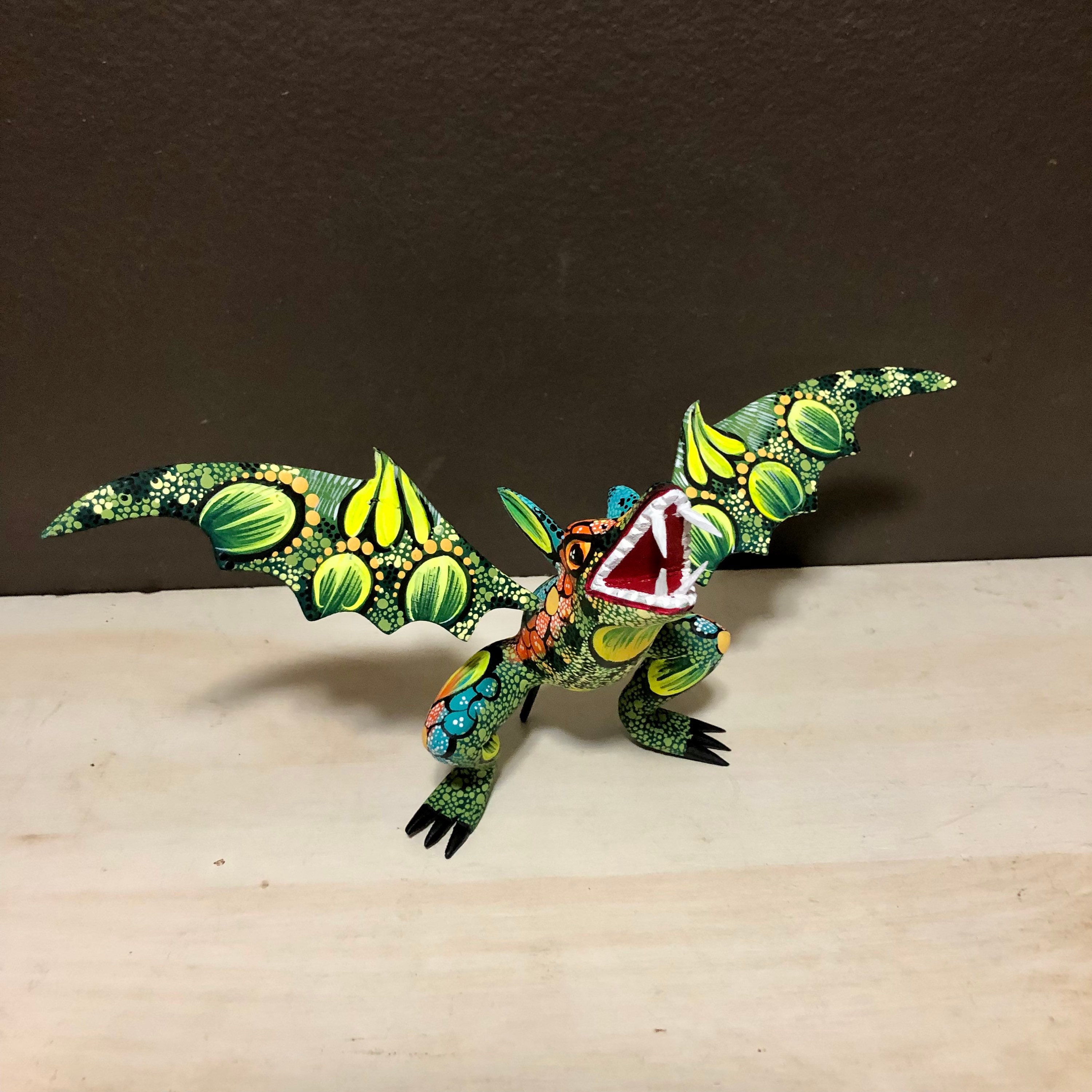 Alebrije Bat Wood Carving by Roberto and Esperanza Martinez from Oaxaca ...