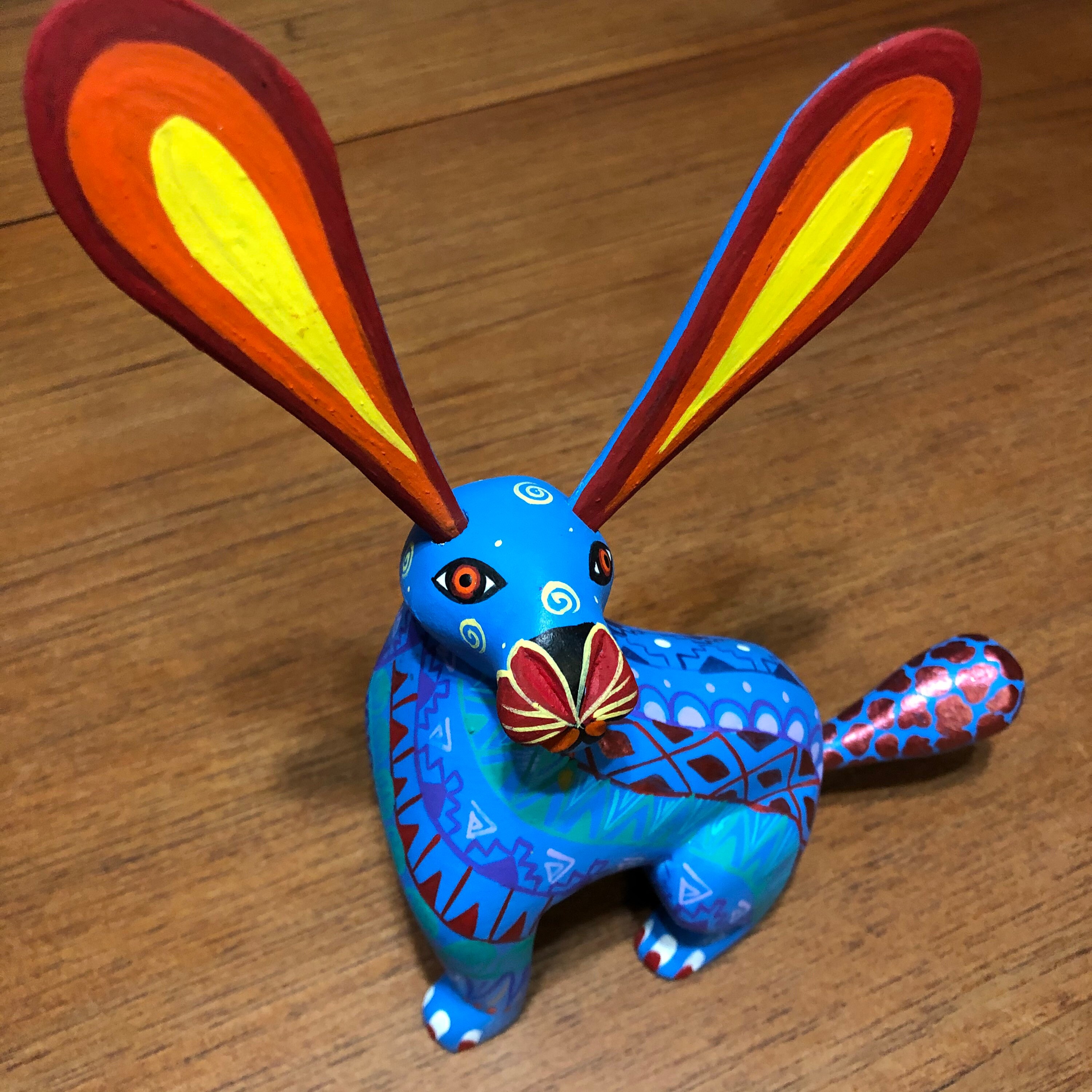 Alebrije Rabbit Handcrafted Wood Carving by Zeny Fuentes & Reyna Piña ...