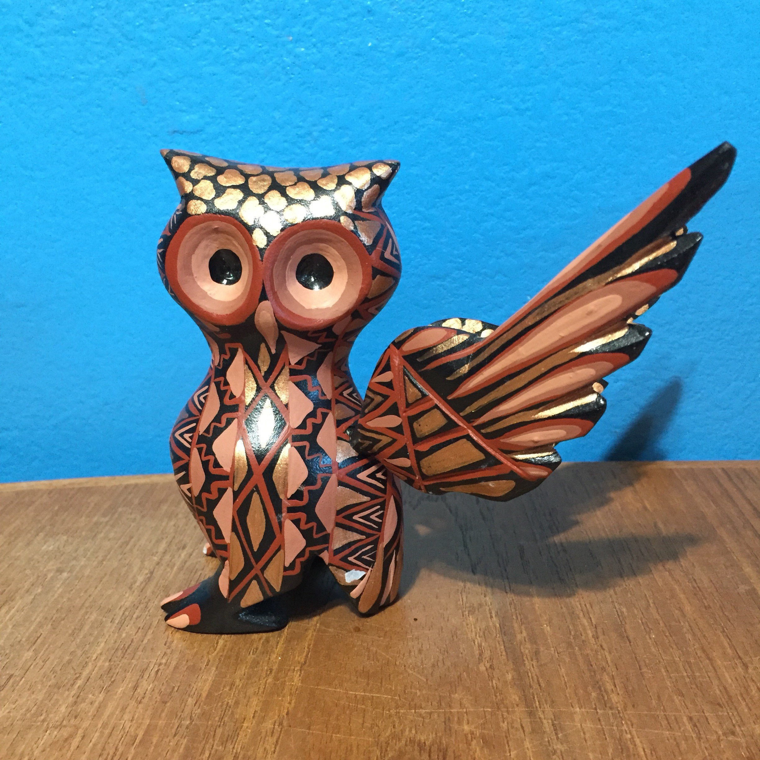 Alebrije Owl Handcrafted Wood Carving by Zeny Fuentes & Reyna Piña from ...
