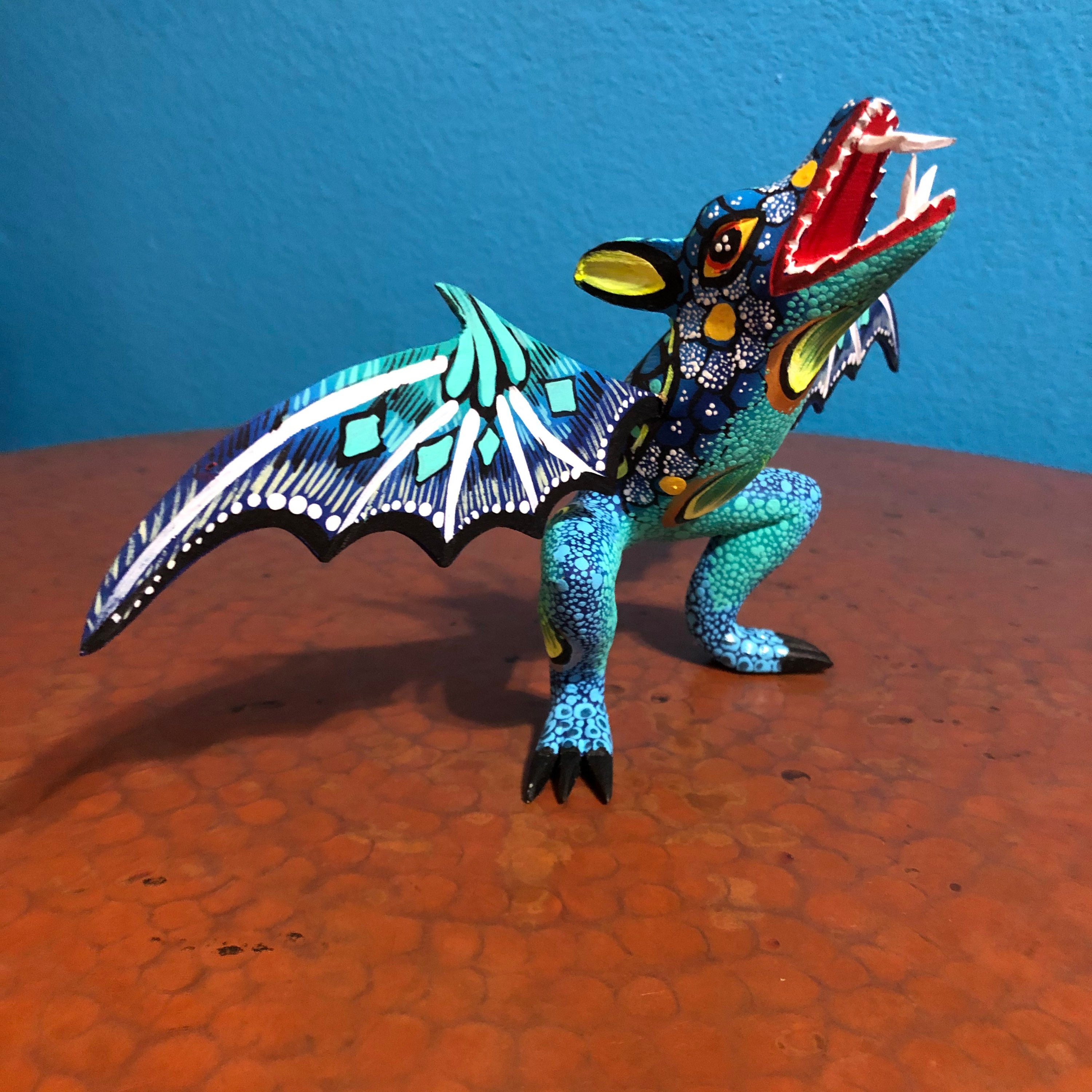 Alebrije Bat Wood Carving by Roberto and Esperanza Martinez from Oaxaca ...