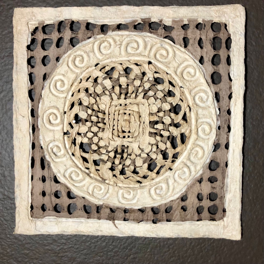 Handmade Amate Paper Wall Art From Mexico (8” X 8”) - Etsy