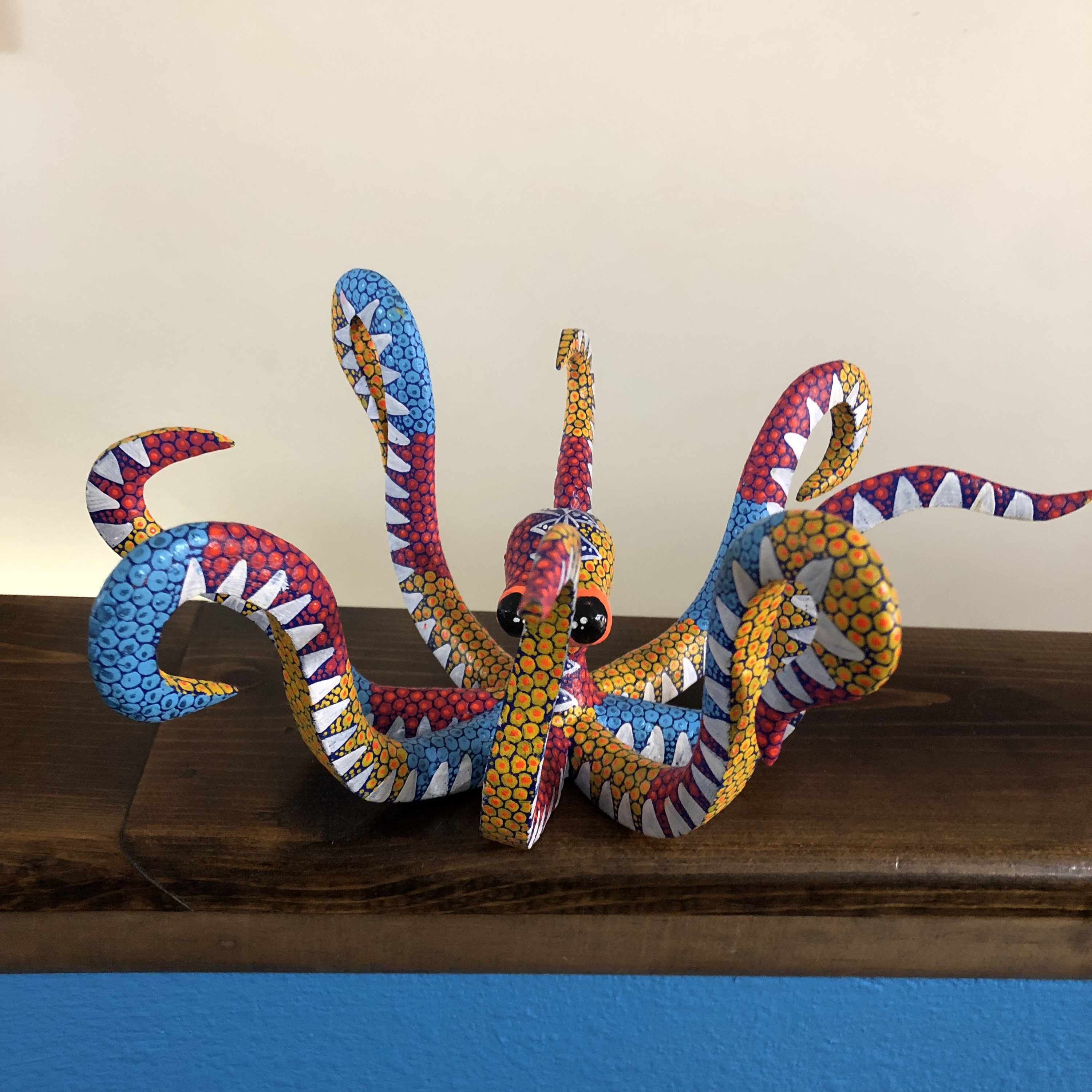 Alebrije Octopus Wood Carving by Esperanza Martinez from Oaxaca, Mexico.
