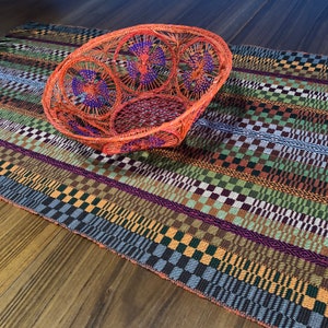 Handwoven Cotton Table Runner / Centerpiece From Otavalo, Ecuador 40 X ...