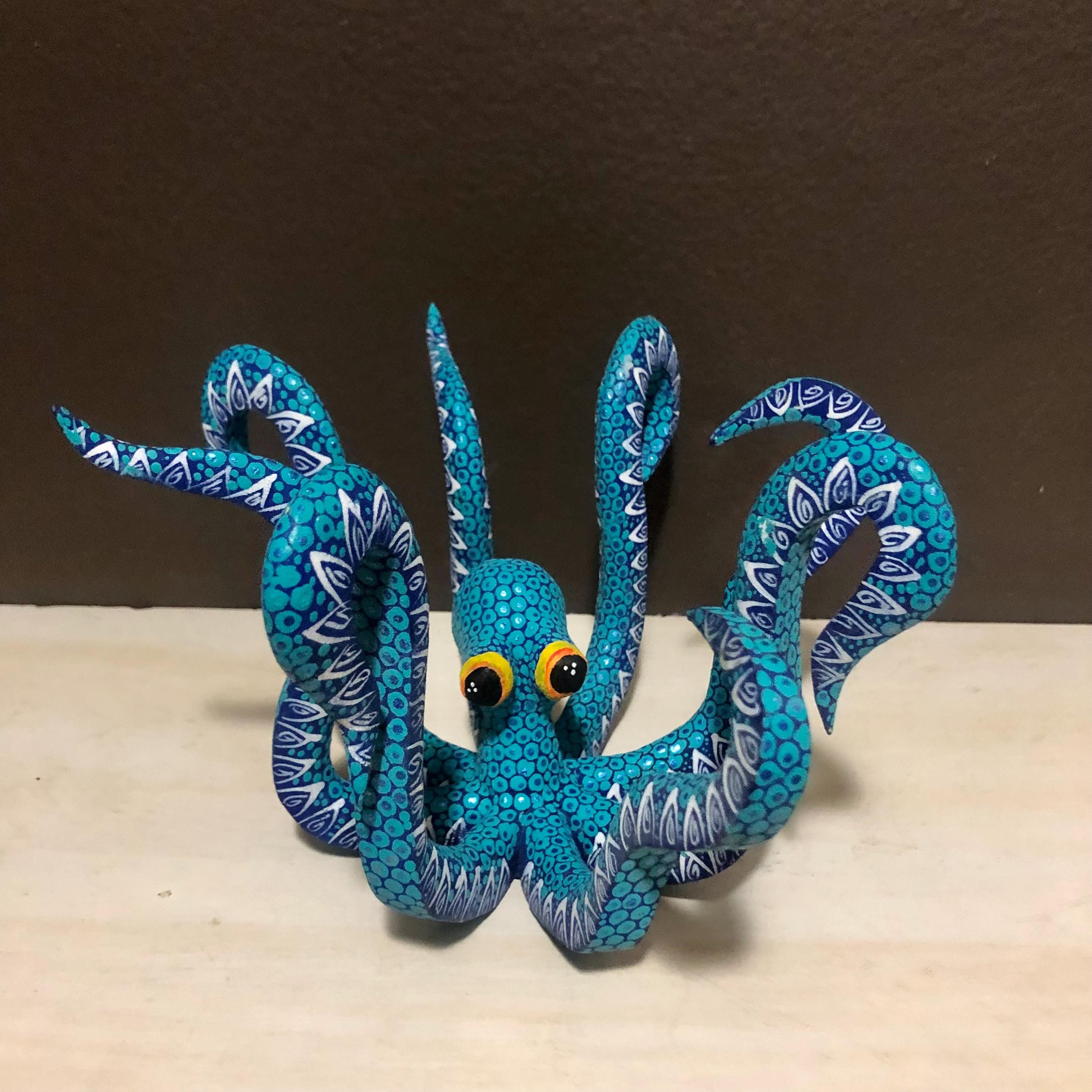 Alebrije Octopus Wood Carving by Esperanza Martinez from Oaxaca, Mexico.