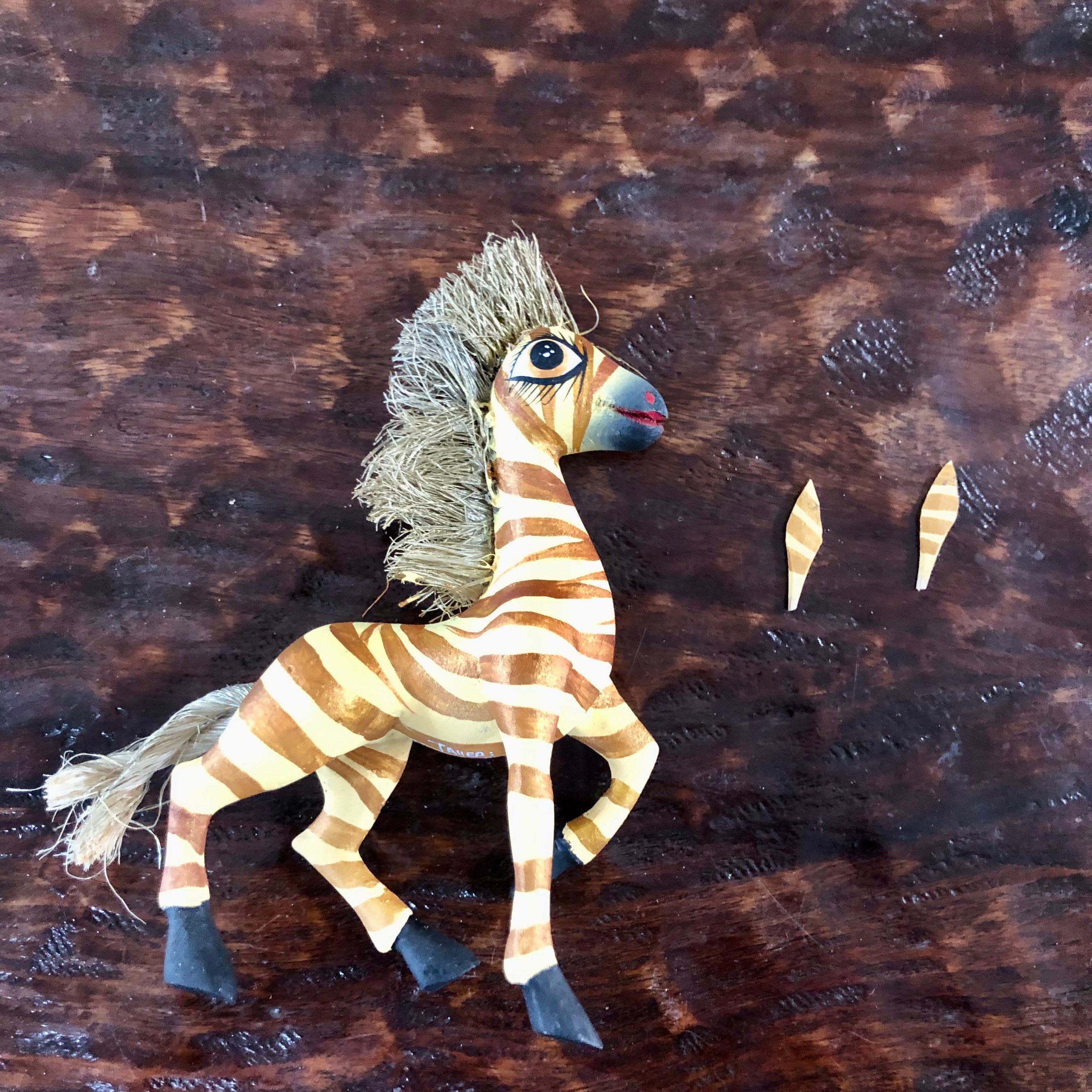 Alebrije Zebra Handcrafted Wood Carving by Fatima Fuentez from Oaxaca ...