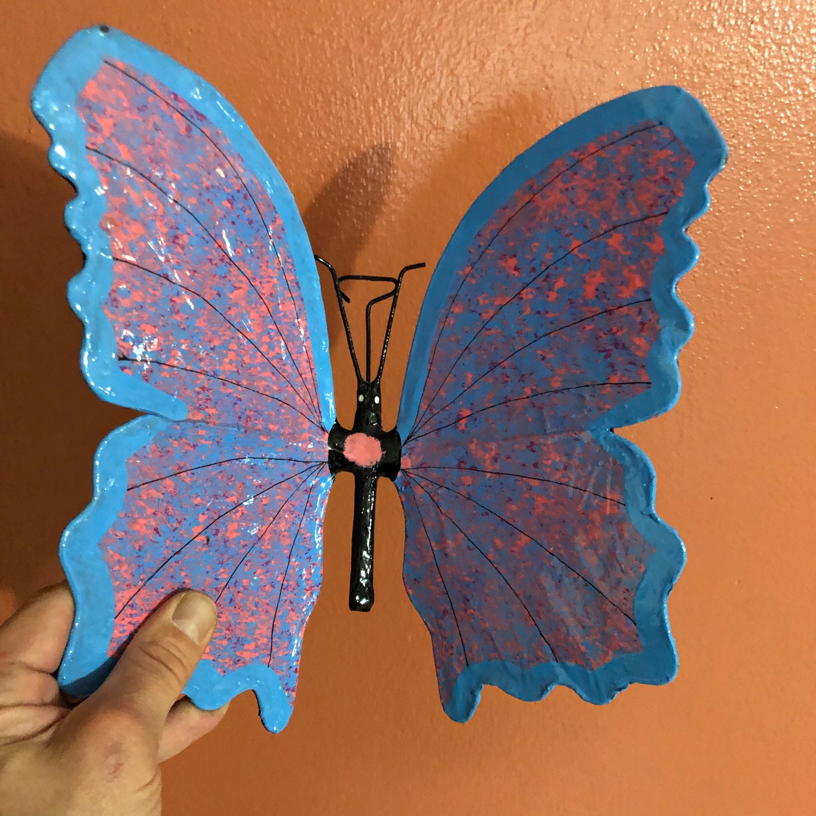 Extra Large Paper Maché Butterfly Wall Ornament From Izamal | Etsy