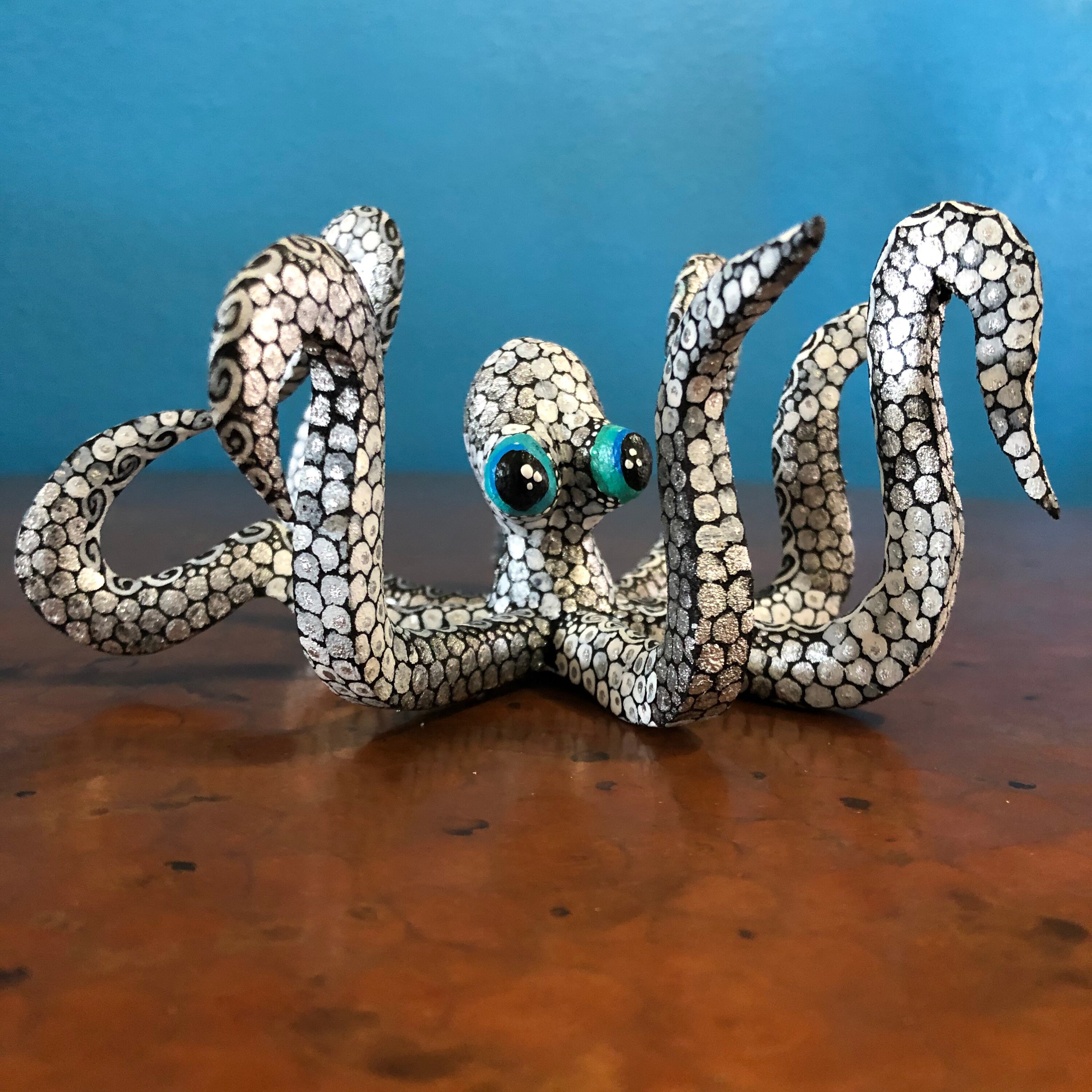 Alebrije Octopus Wood Carving by Esperanza Martinez from Oaxaca, Mexico.