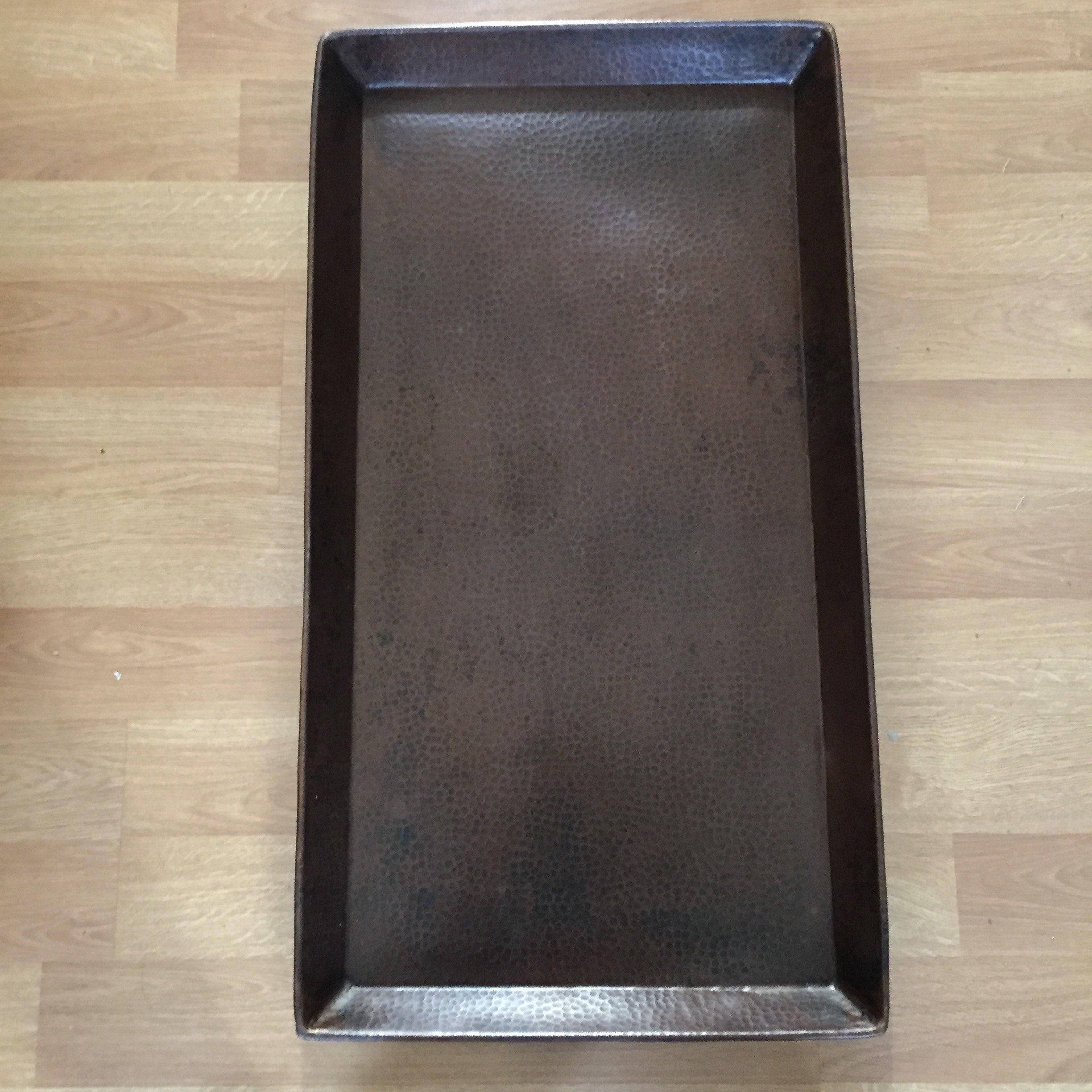 Large rectangular hammered copper tray handcrafted coffee table tray ...
