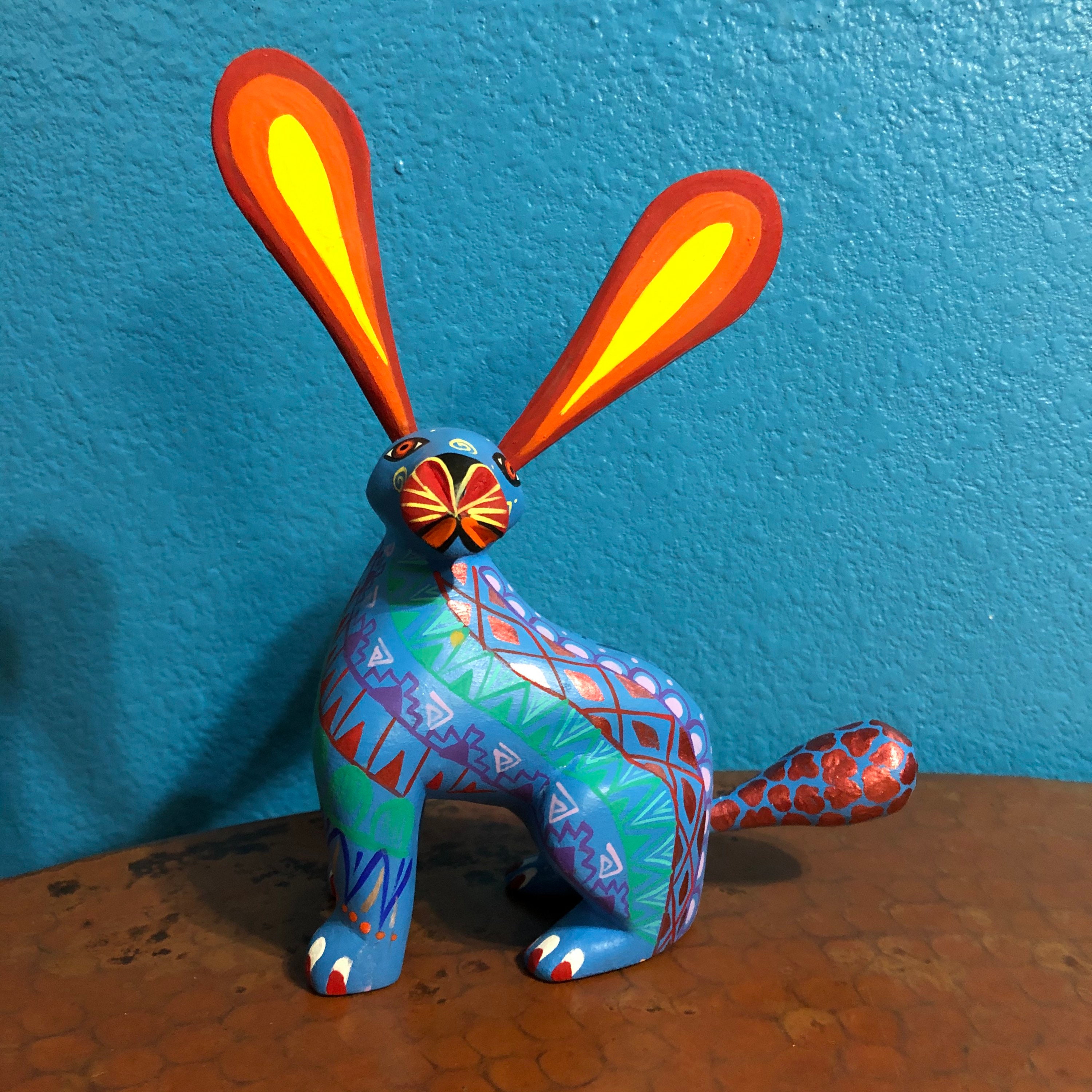 Alebrije Rabbit Handcrafted Wood Carving by Zeny Fuentes & Reyna Piña ...