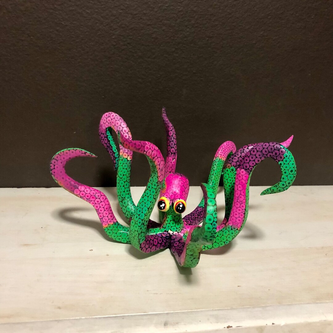 Alebrije Octopus Wood Carving by Esperanza Martinez From Oaxaca, Mexico ...