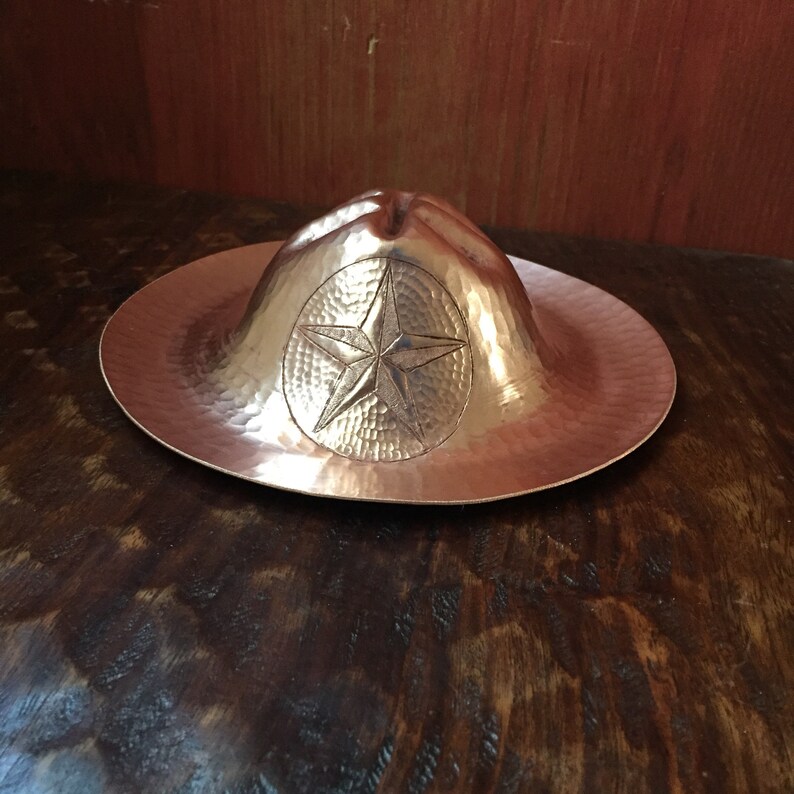 Handcrafted Hammered Copper Cowboy Hat Sombrero Ashtray - Etsy