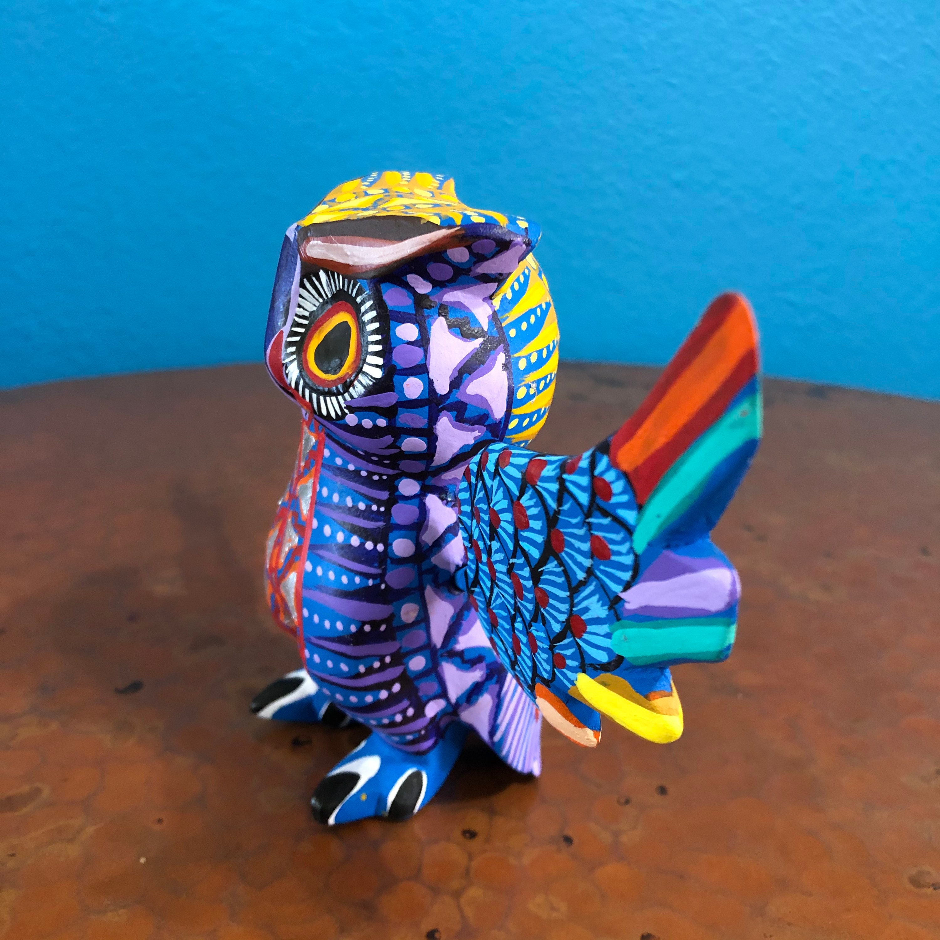 Alebrije Owl Handcrafted Wood Carving by Zeny Fuentes & Reyna Piña from ...