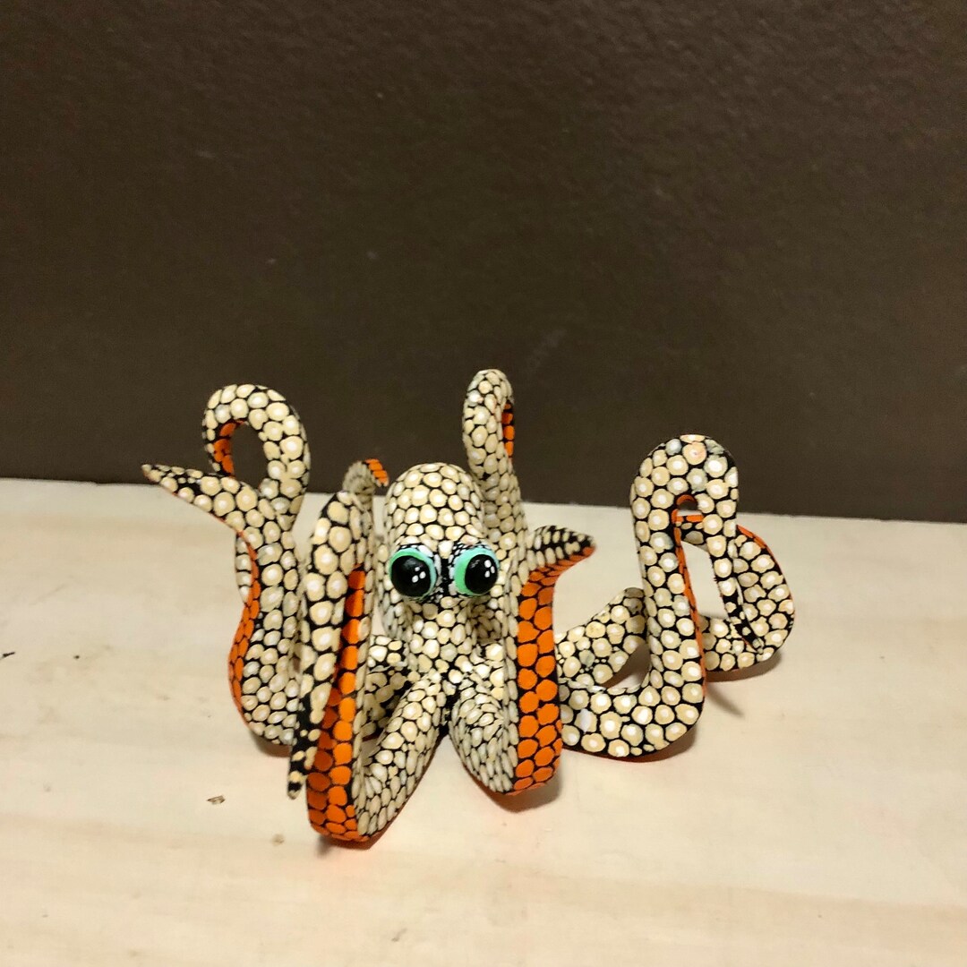 Alebrije Octopus Wood Carving by Esperanza Martinez From Oaxaca, Mexico ...