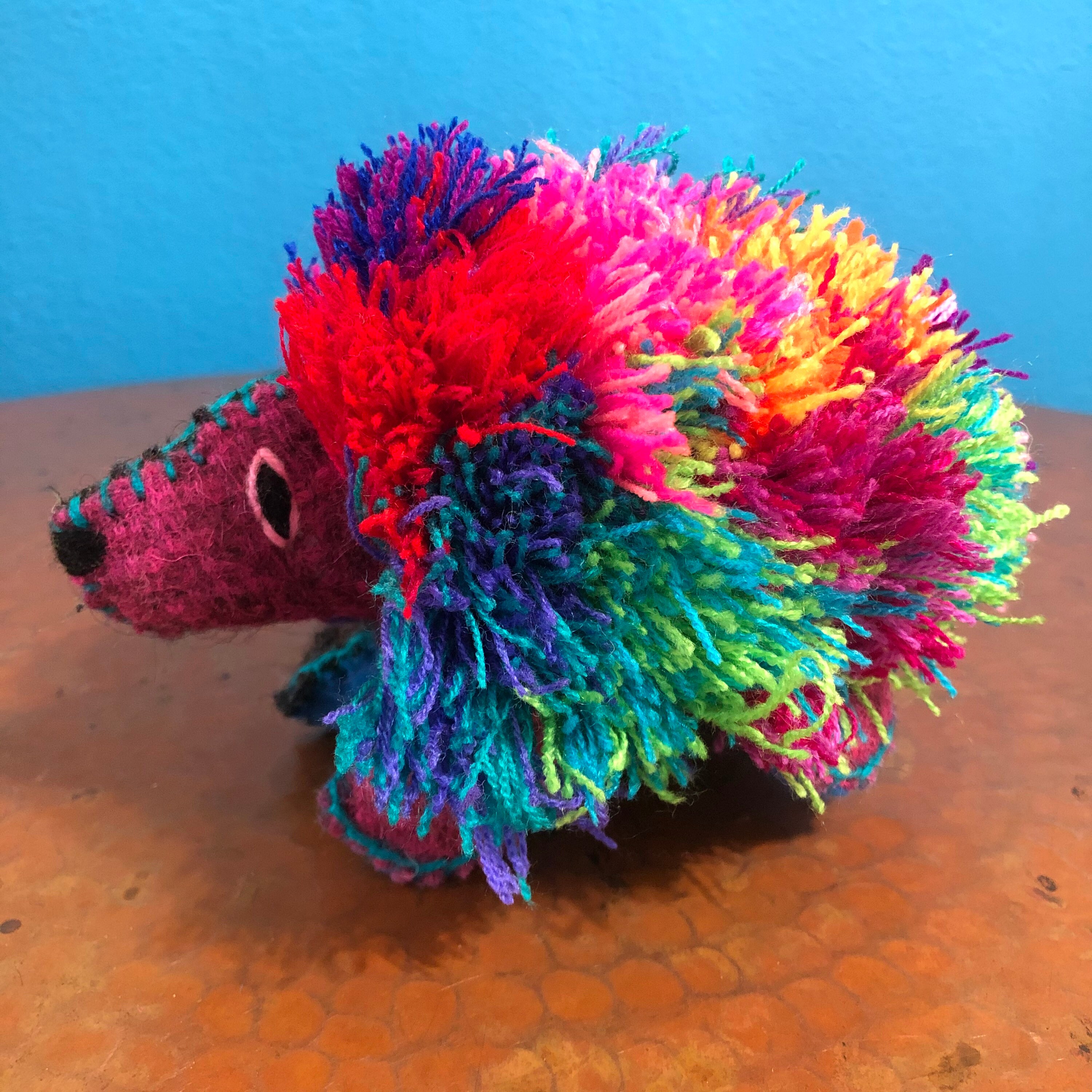 Hand Sewn Stuffed Animal Porcupine Plush Toy