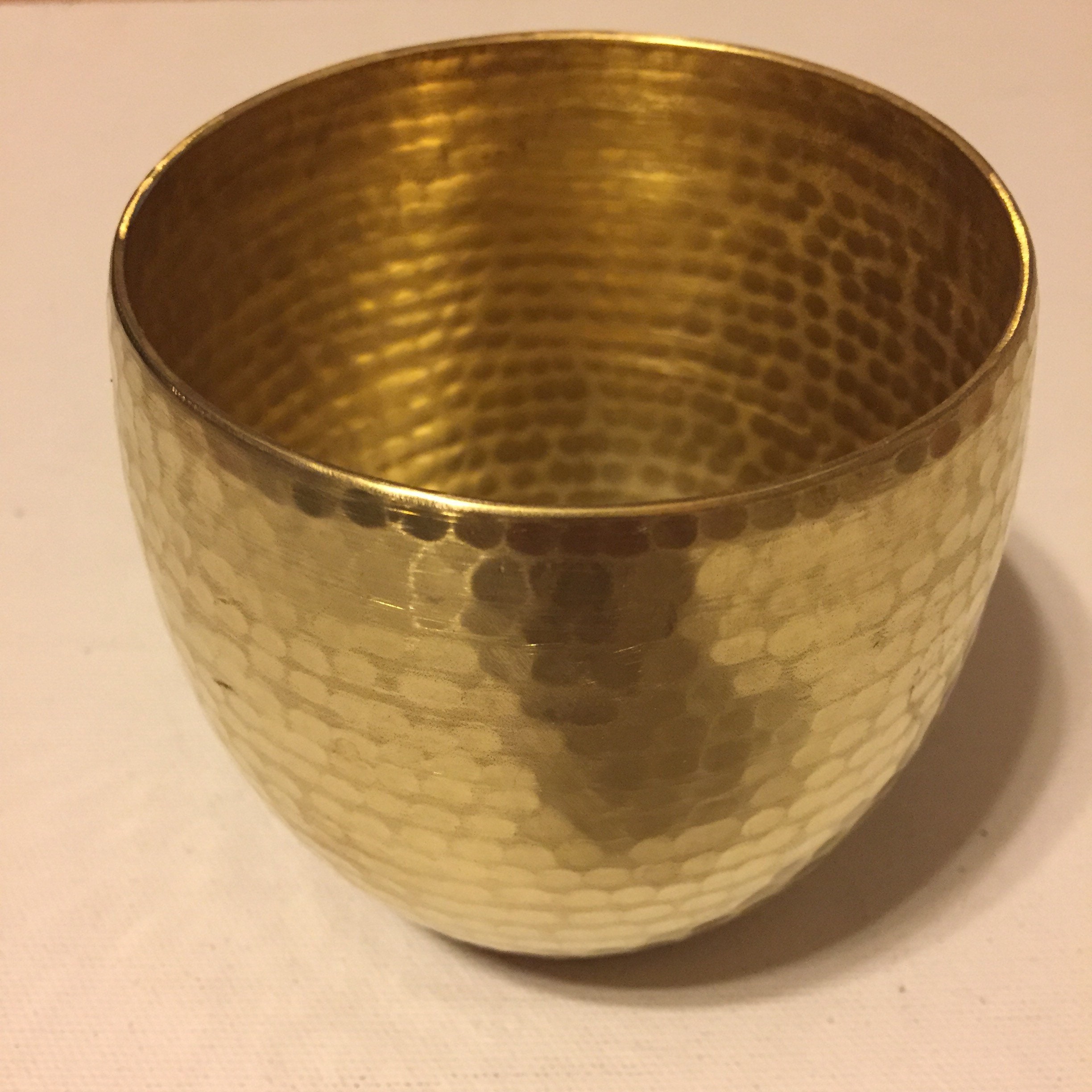 Handcrafted hammered brass 16oz toasting cup drinking glass