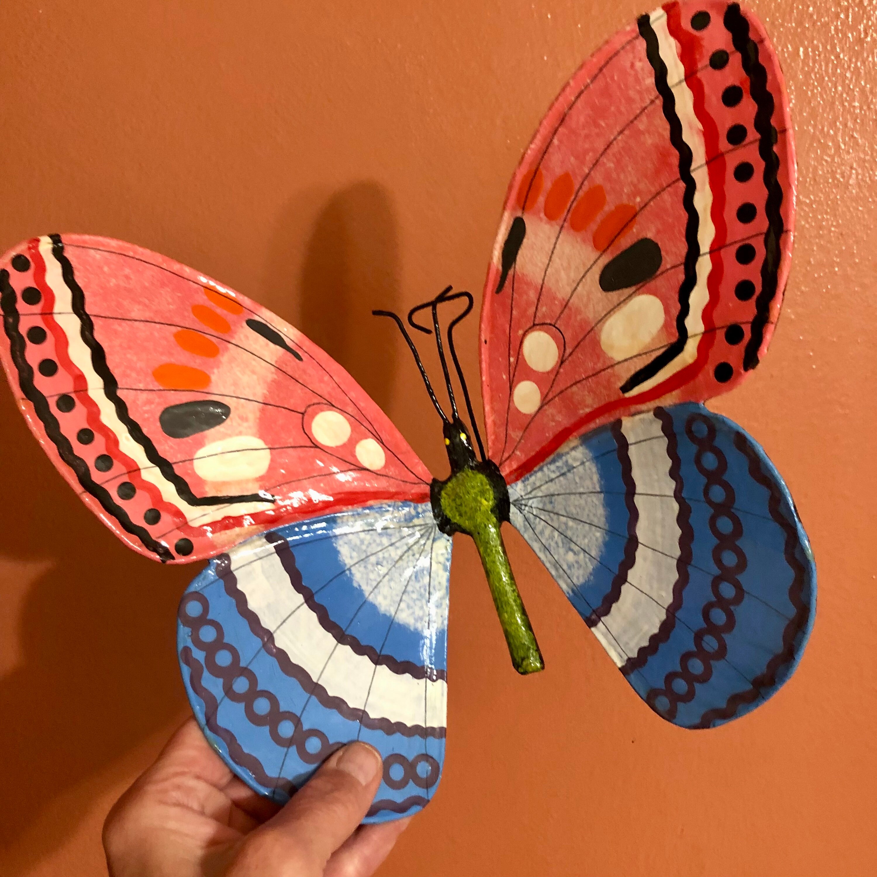 Extra Large Paper Maché Butterfly Wall Ornament from Izamal, Yucatán ...