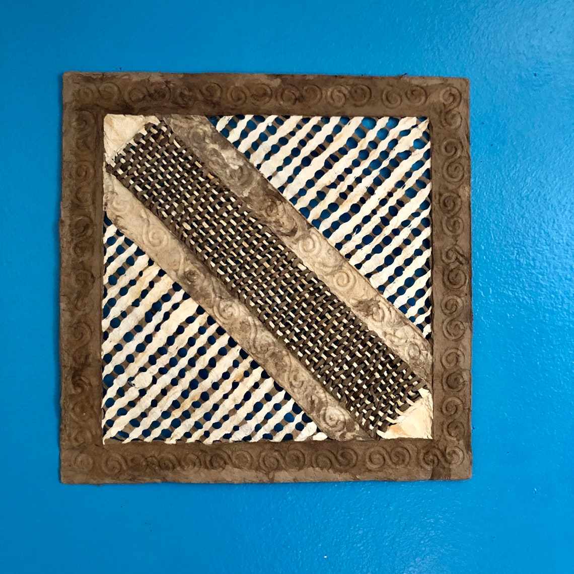 Handmade Amate Paper Wall Art From Mexico 15 1/2 X 15 1/2 - Etsy