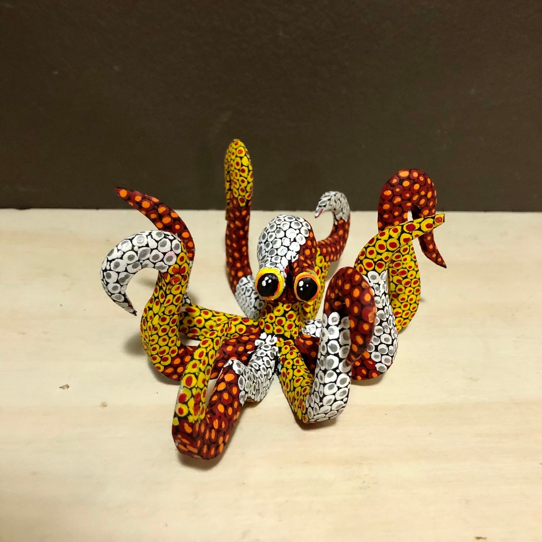 Alebrije Octopus Wood Carving by Esperanza Martinez From Oaxaca, Mexico ...