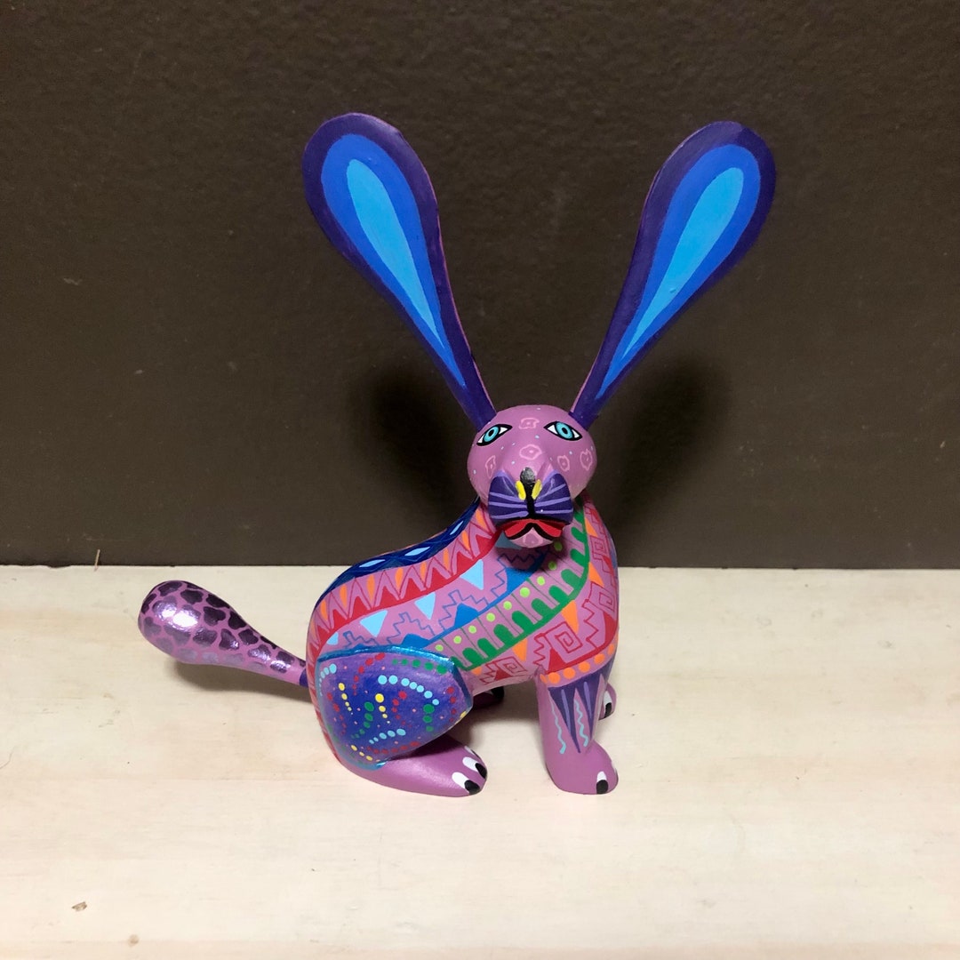 Alebrije Rabbit Handcrafted Wood Carving by Zeny Fuentes & Reyna Pina ...