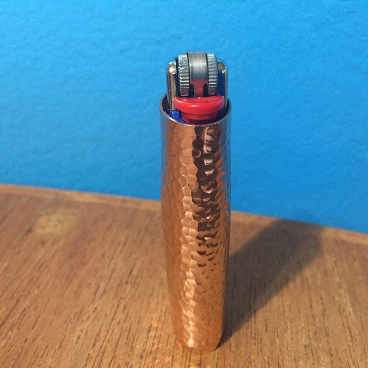Handcrafted Pure Copper Lighter Cover with Hand Hammered Texture