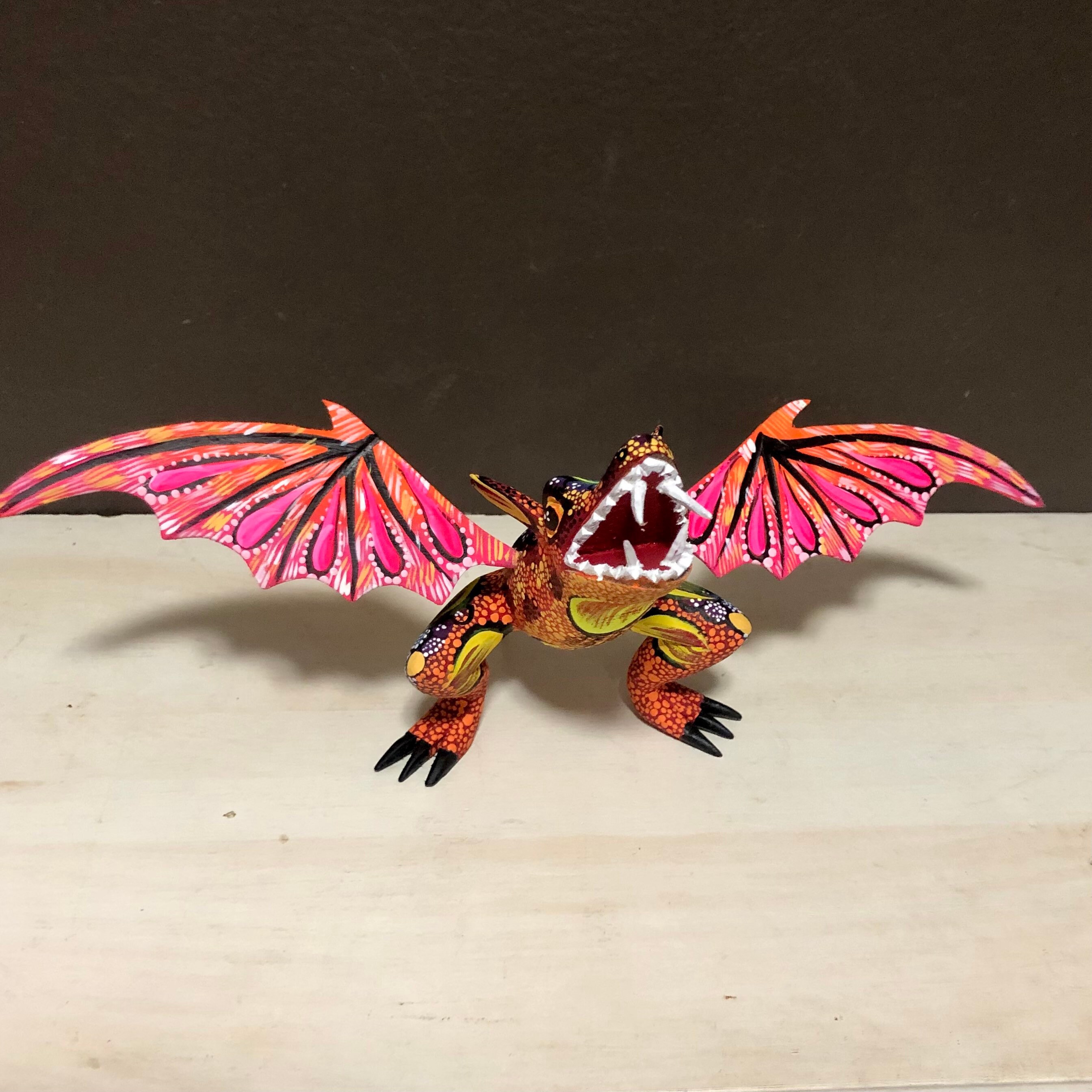 Alebrije Bat Wood Carving by Roberto and Esperanza Martinez from Oaxaca ...