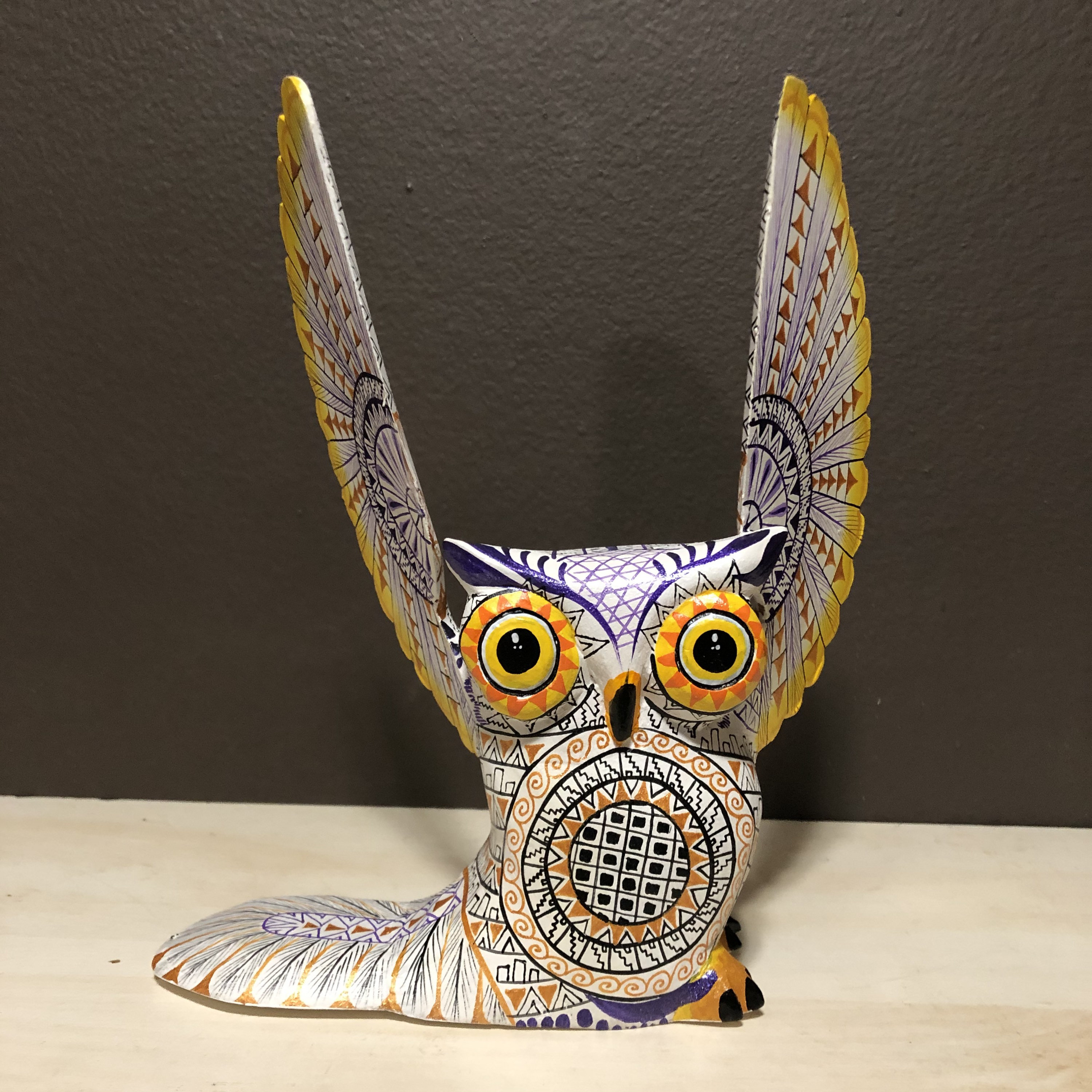 Alebrije Owl Wood Carving by Roberto and Esperanza Martinez from Oaxaca ...