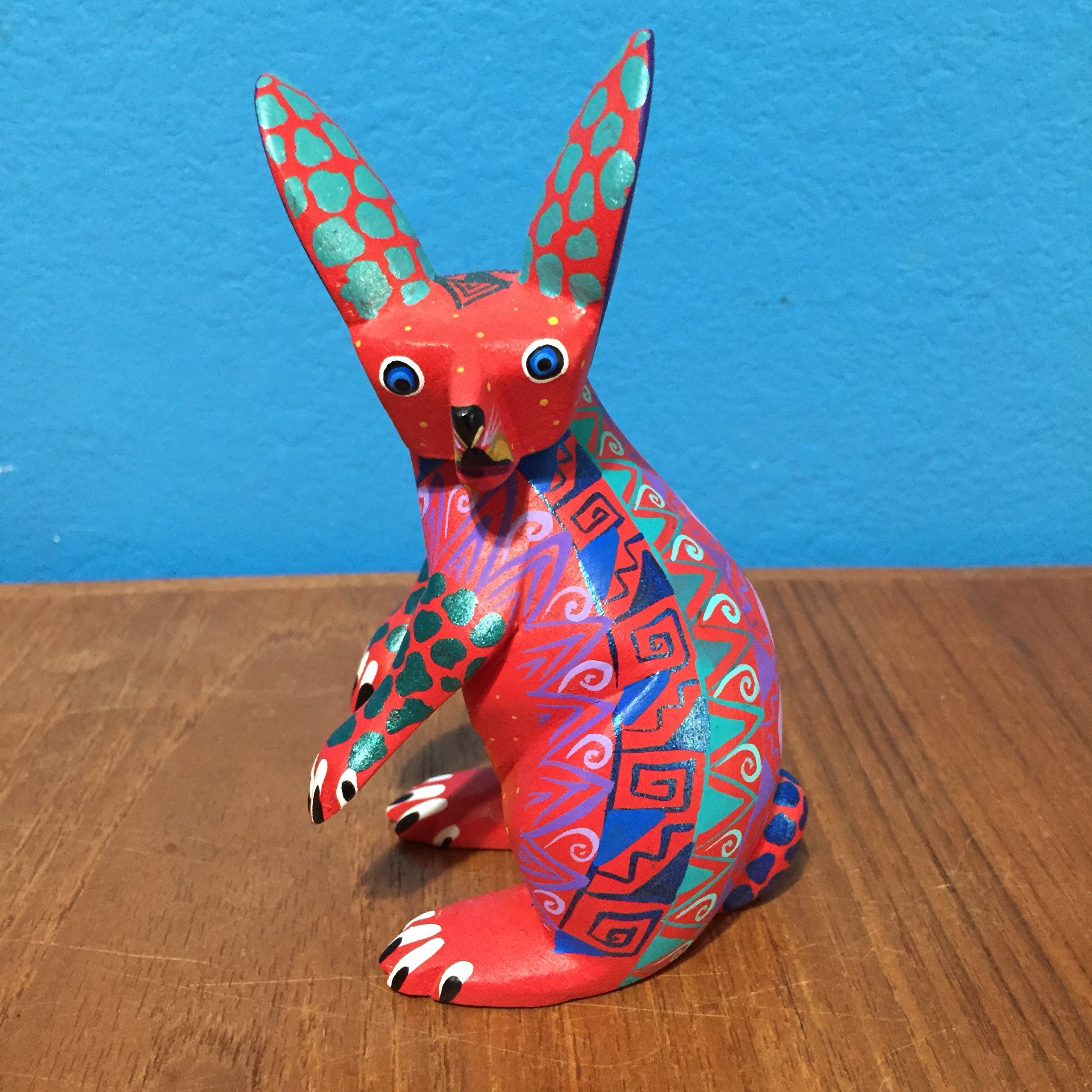 Alebrije Rabbit Handcrafted Wood Carving by Zeny Fuentes & Reyna Piña ...
