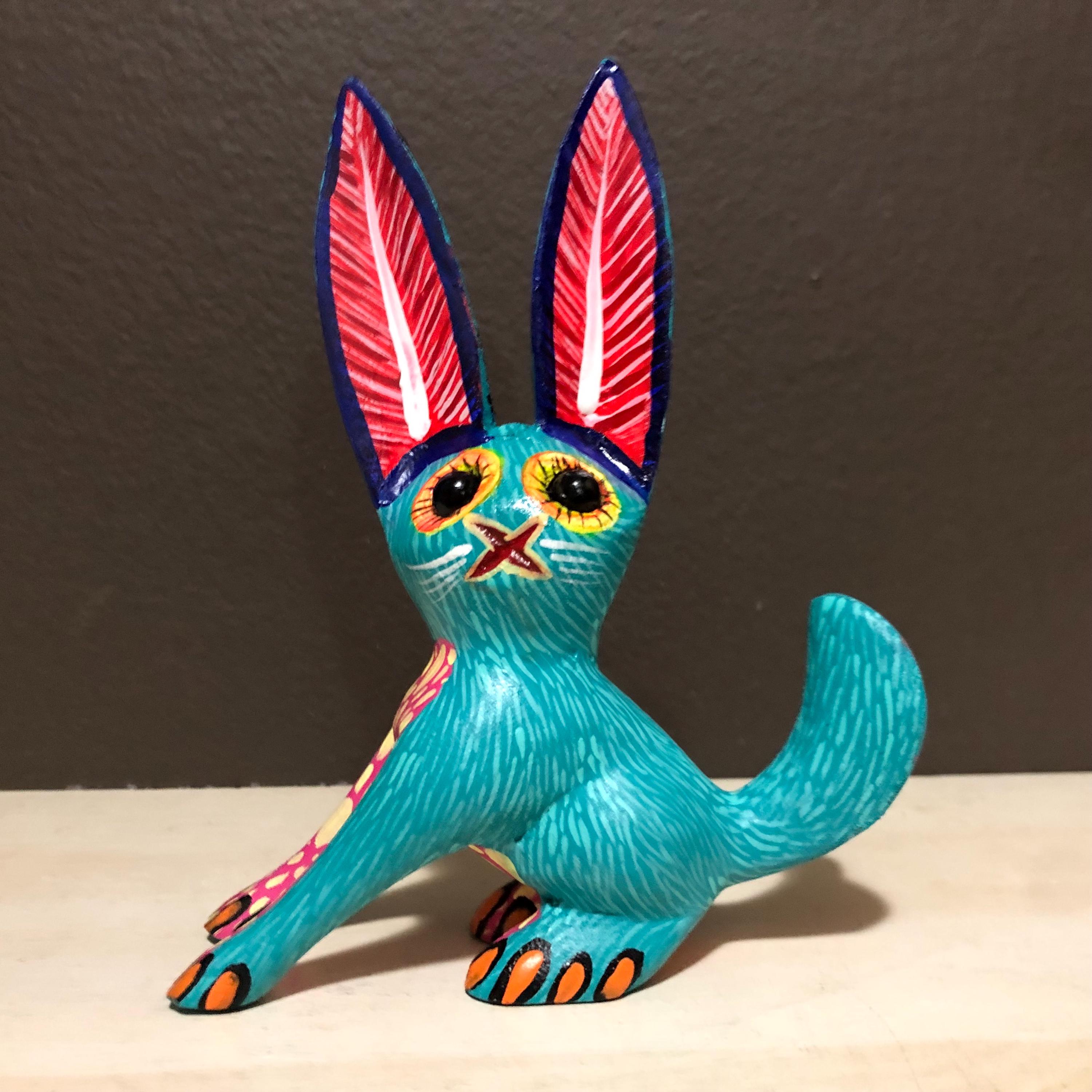Alebrije Rabbit Wood Carving by Esperanza Martinez from Oaxaca, Mexico.