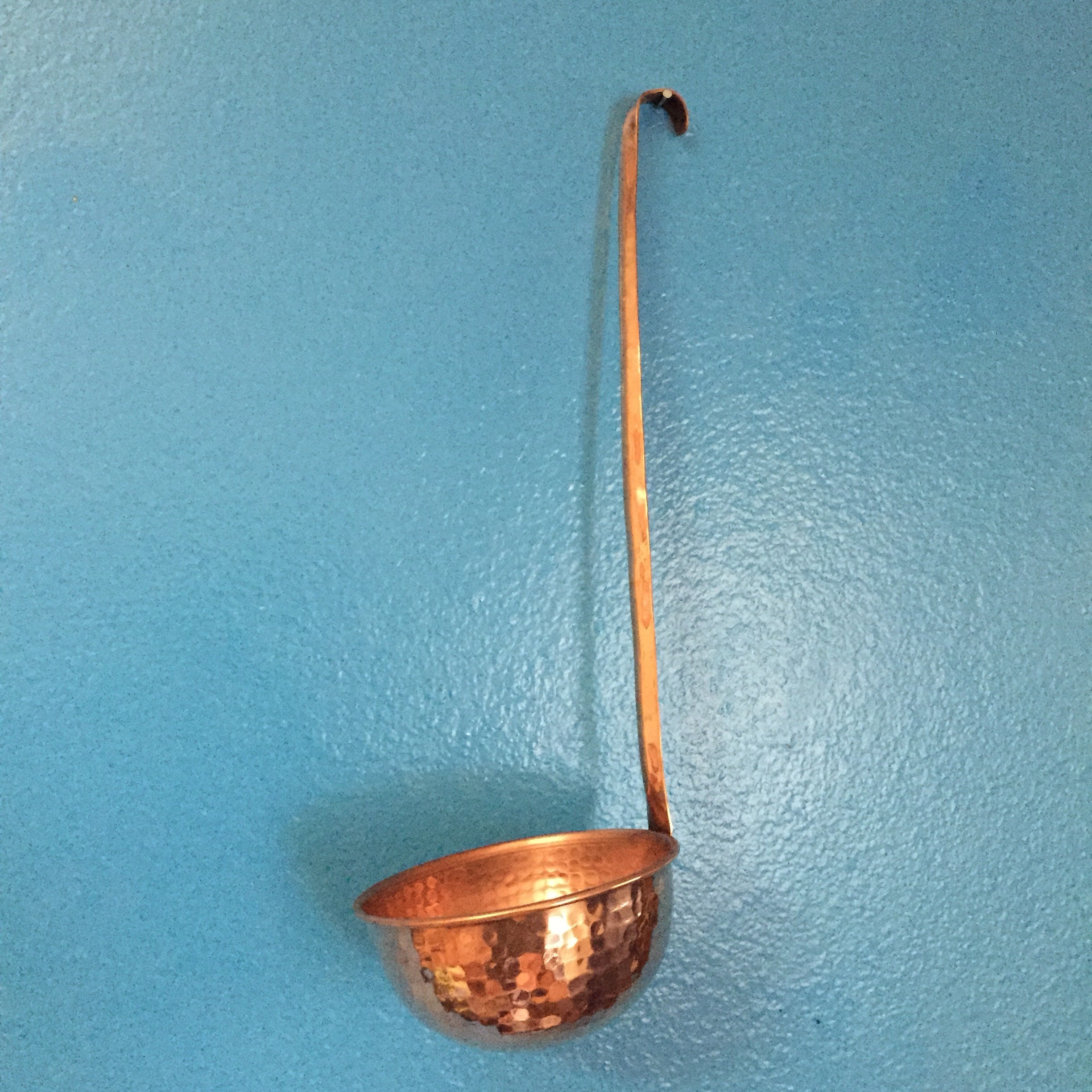 Pure Hammered Copper 8oz Ladle