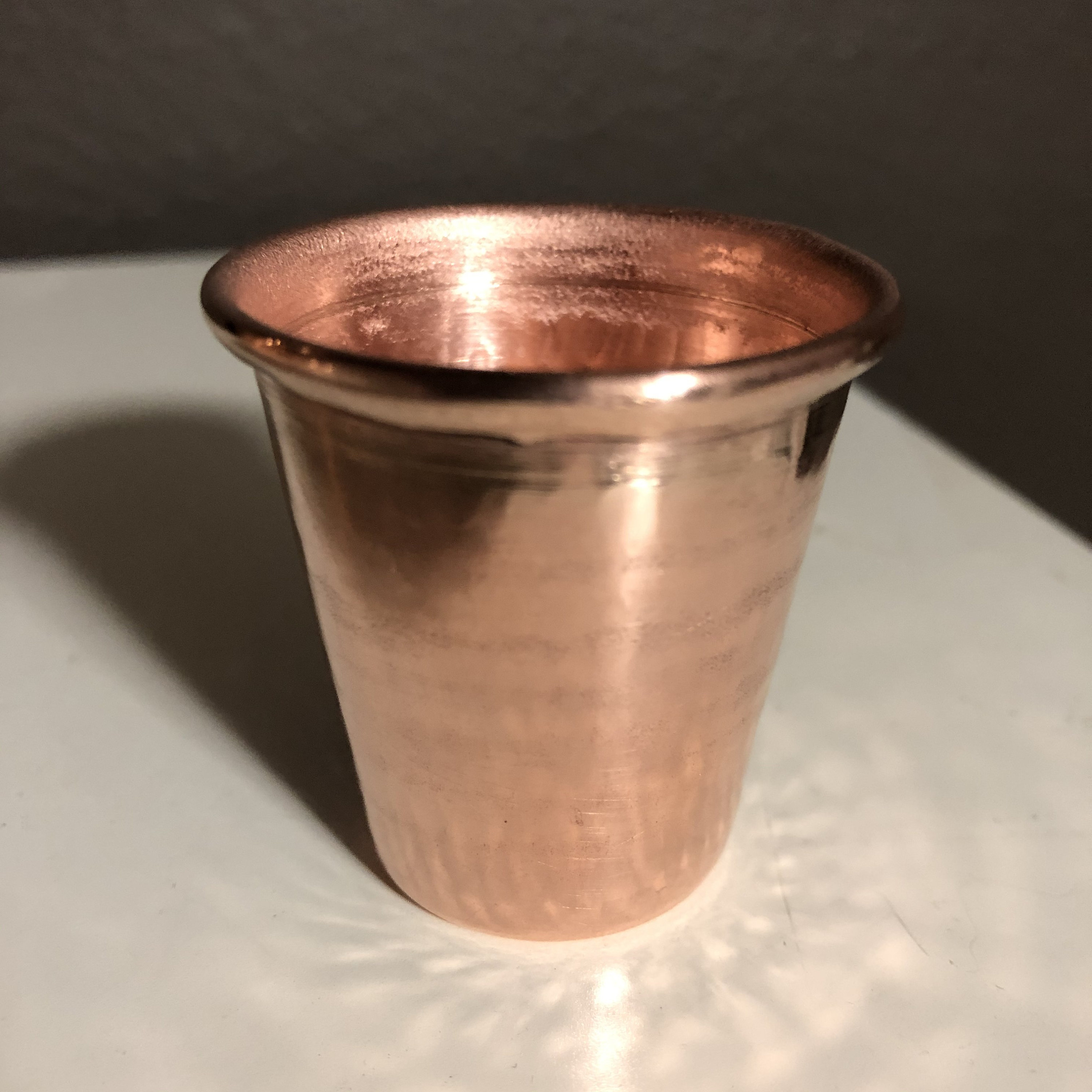 Handcrafted 1oz pure hammered copper shot glass tasting cup