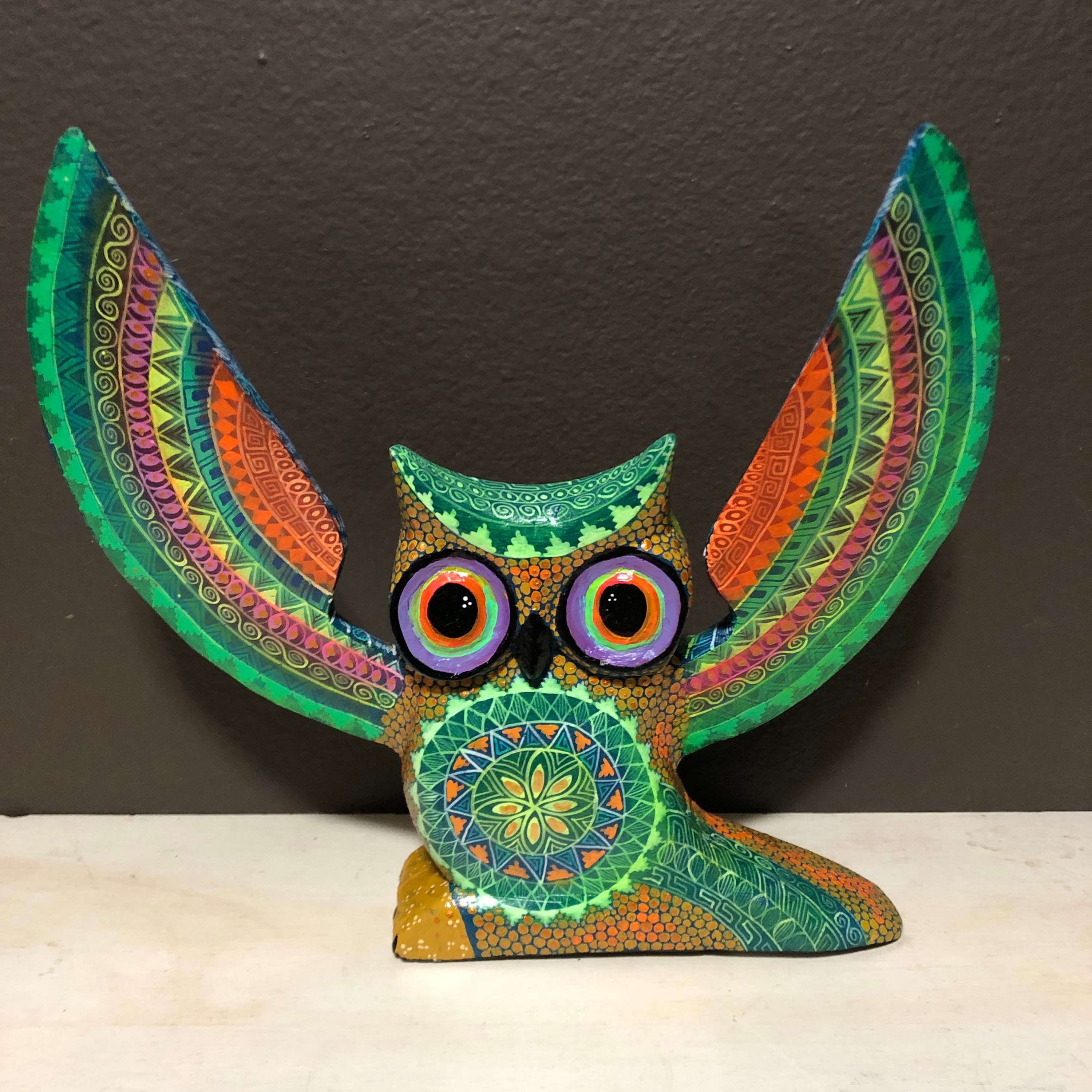 Alebrije Owl Wood Carving by Roberto and Esperanza Martinez from Oaxaca ...