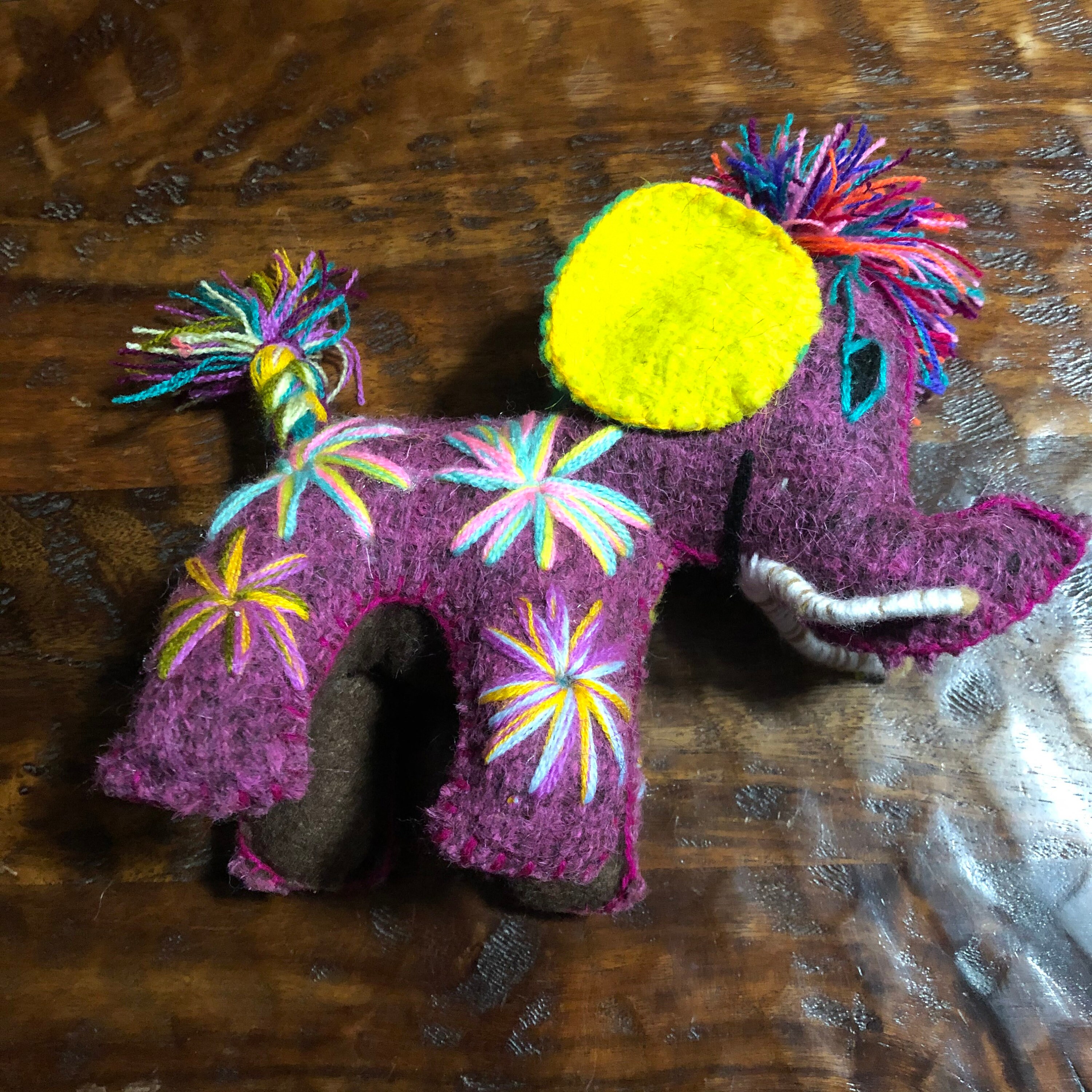 Hand Sewn Stuffed Animal Elephant Plush Toy