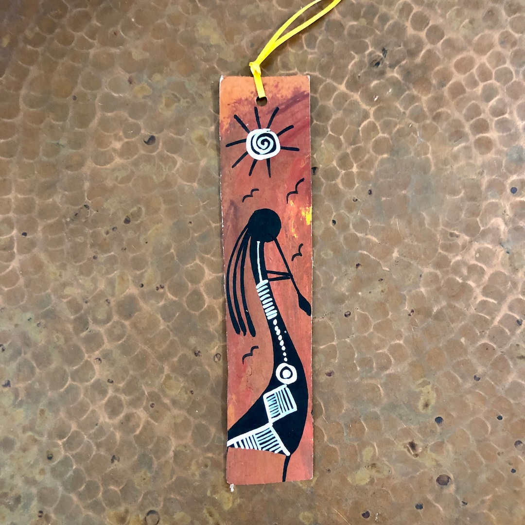 Handpainted Amate Paper Bookmark With Kokopelli - Etsy UK