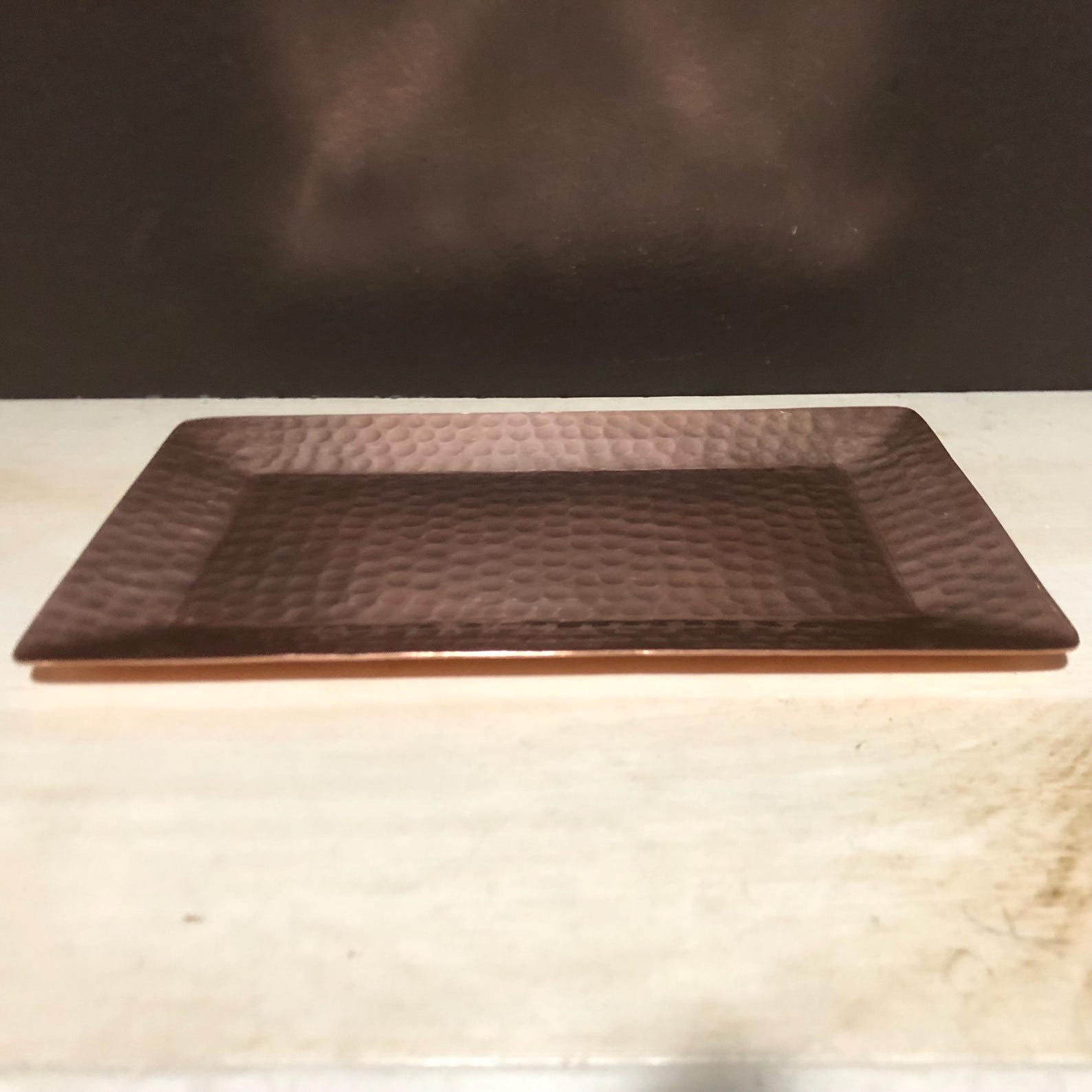 Pure Hammered Copper Valet Tray - 8" X 5" - Etsy