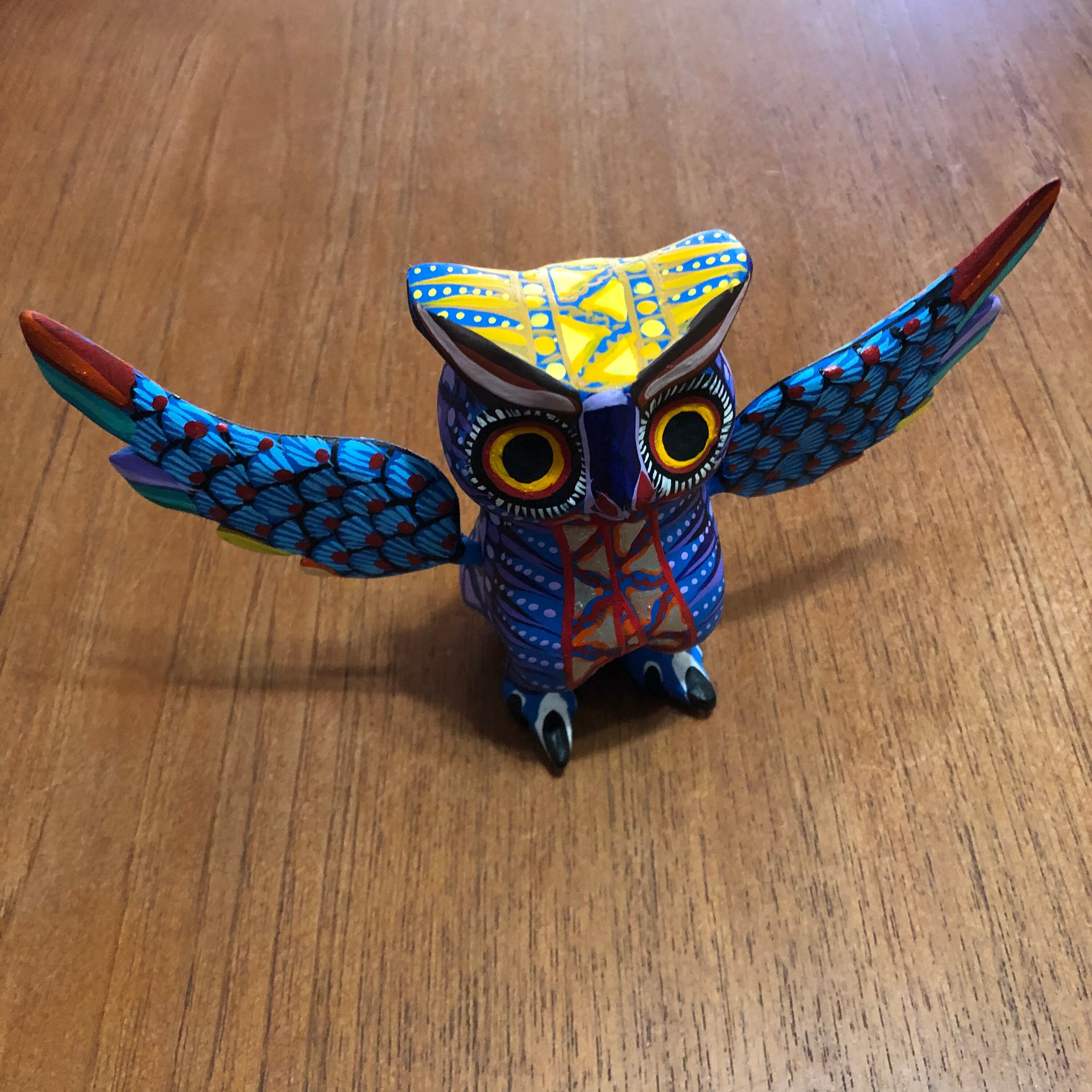 Alebrije Owl Handcrafted Wood Carving by Zeny Fuentes & Reyna Piña from ...