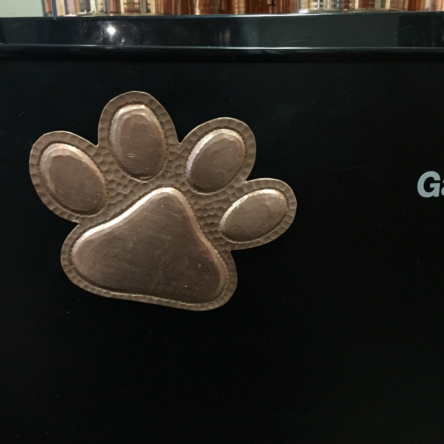 Handcrafted Pure Hammered Copper Dog Paw Fridge Magnet