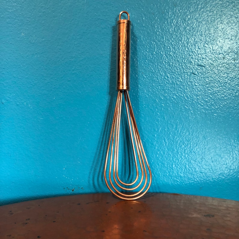Handcrafted Pure Copper Flat Roux Whisk | Etsy