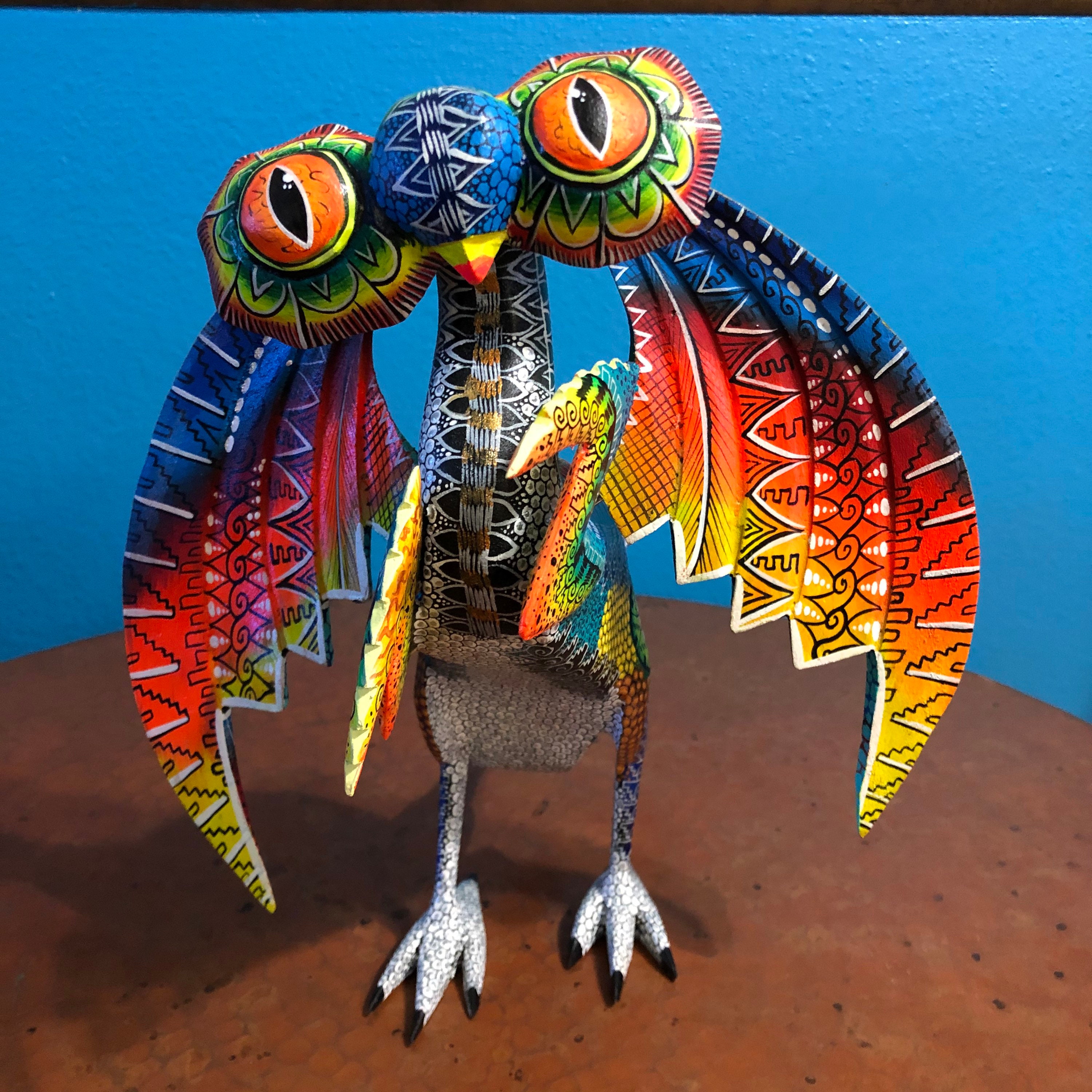 Large Alebrije Praying Mantis Spirit Animal Wood Carving by Roberto and ...