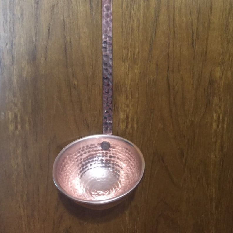 Pure Hammered Copper 6oz Ladle - Etsy