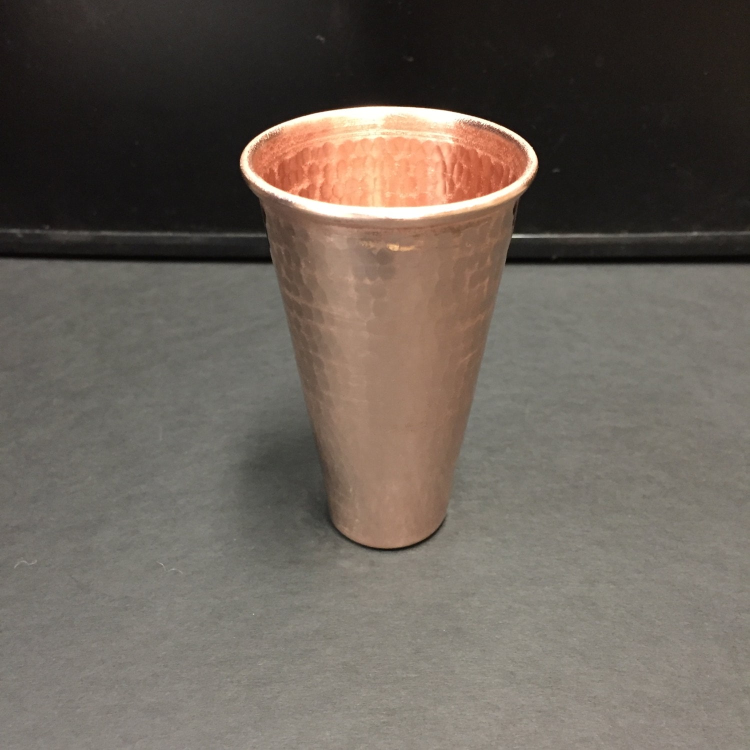 4-pk of 3 oz. pure hammered copper shot glass