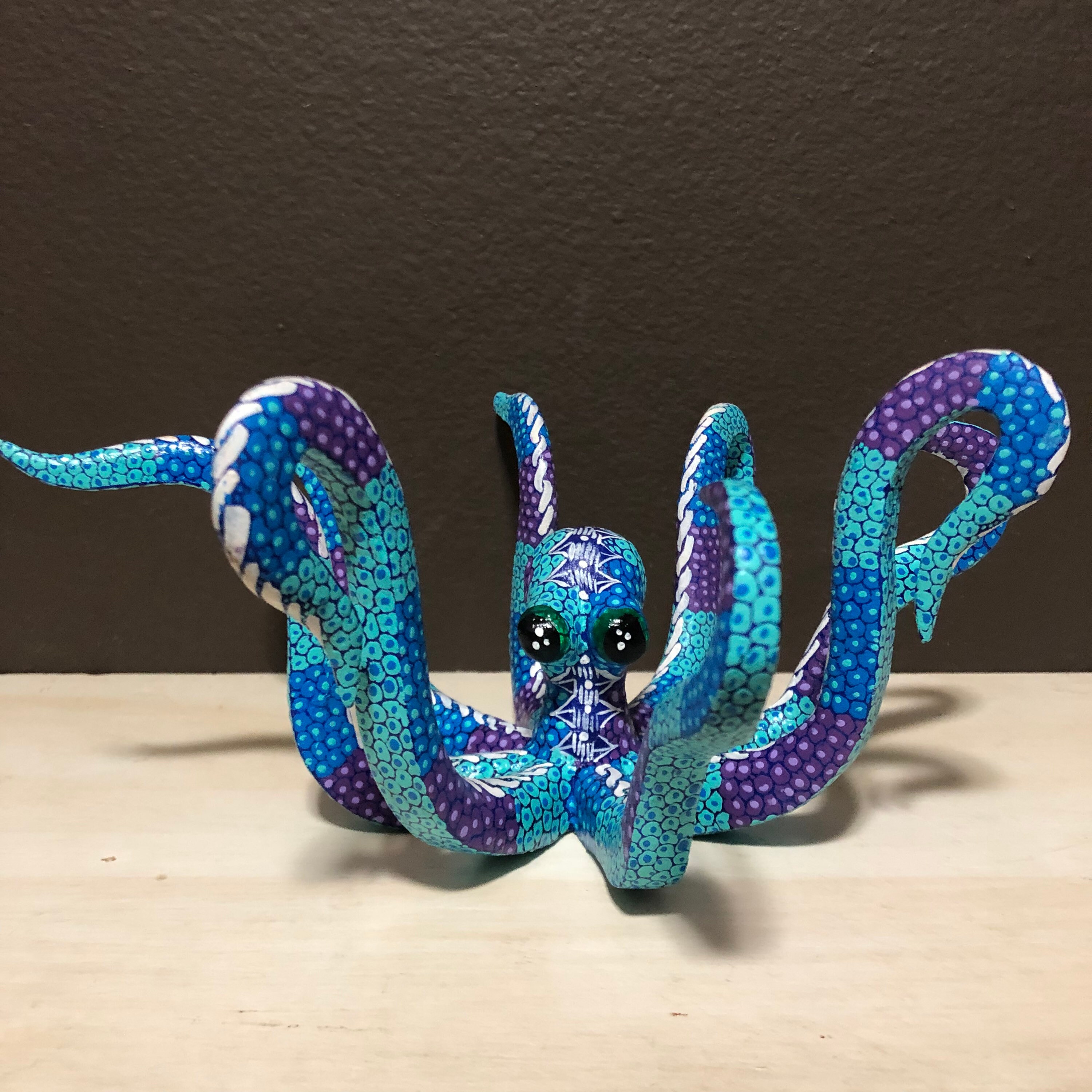 Alebrije Octopus Wood Carving by Esperanza Martinez from Oaxaca, Mexico.