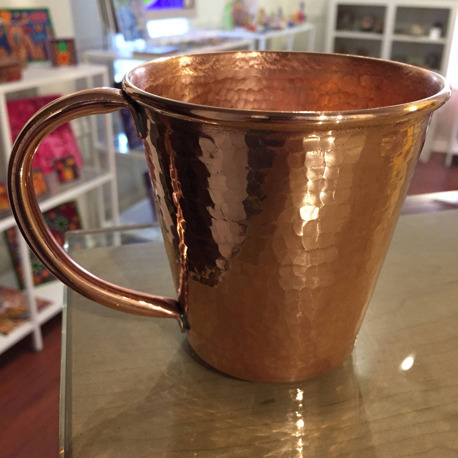 13oz Moscow Mule Hammered Copper Mug, tapered