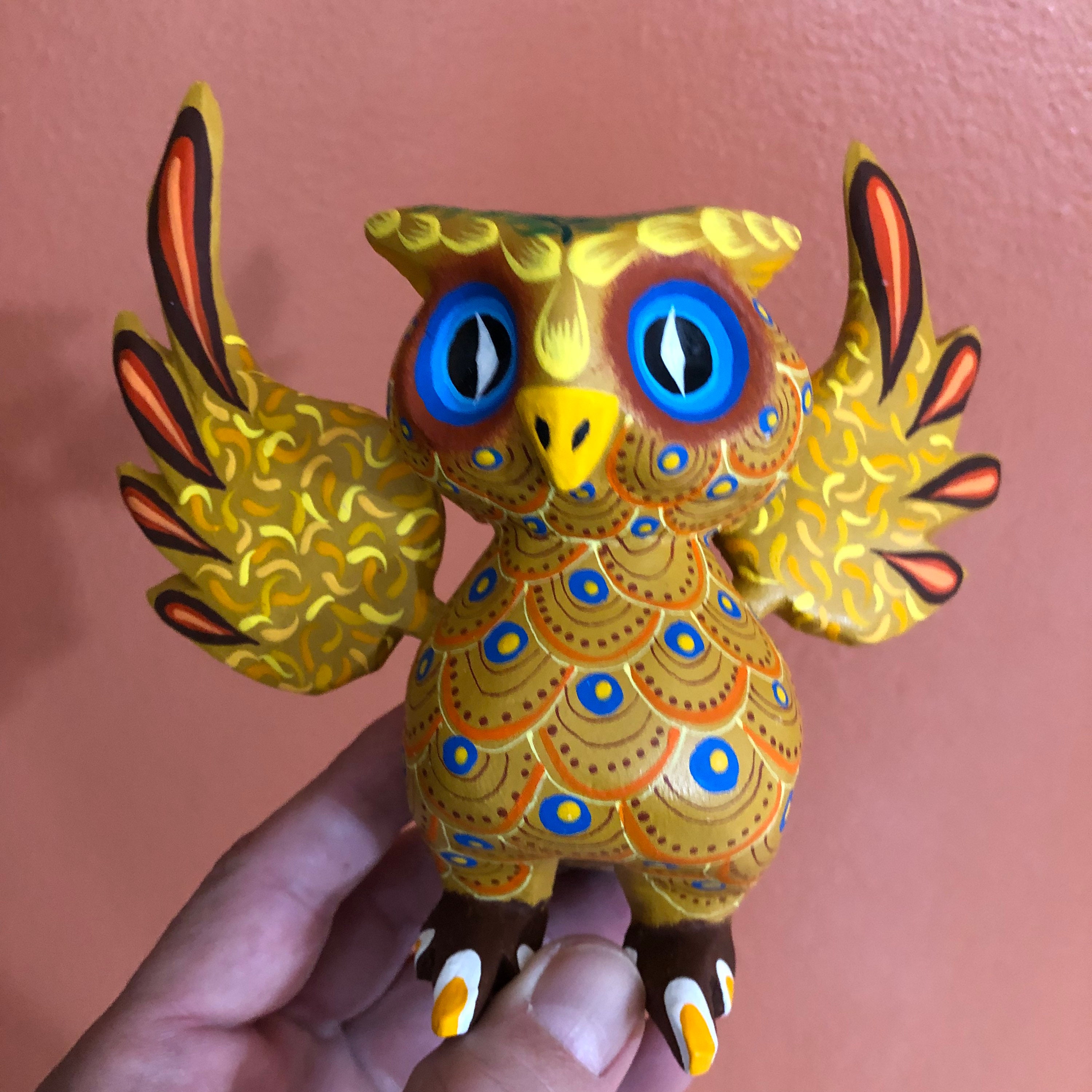 Alebrije Owl Handcrafted Wood Carving by Michelle Fuentes from Oaxaca ...
