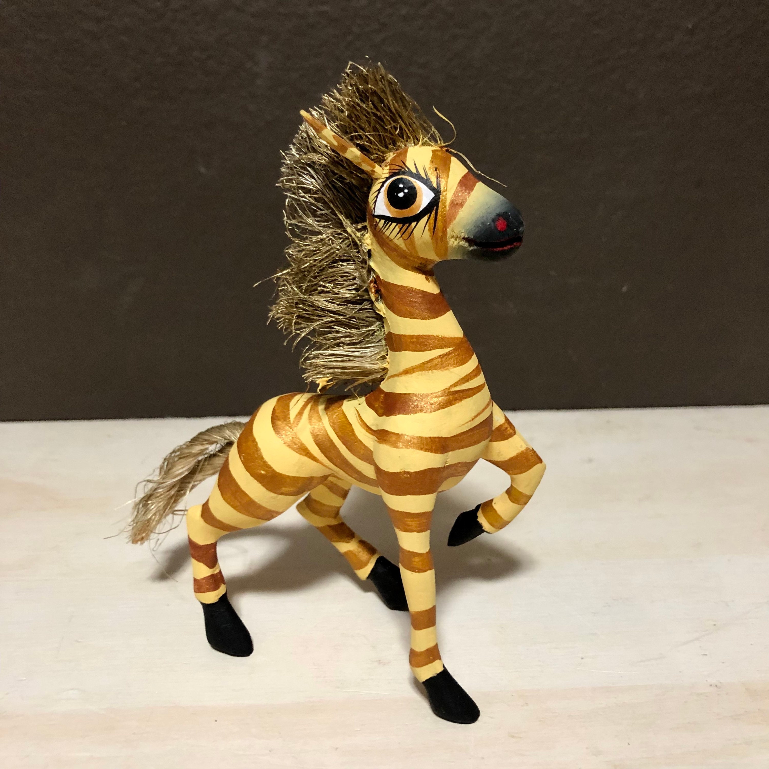 Alebrije Zebra Handcrafted Wood Carving by Fatima Fuentez from Oaxaca ...