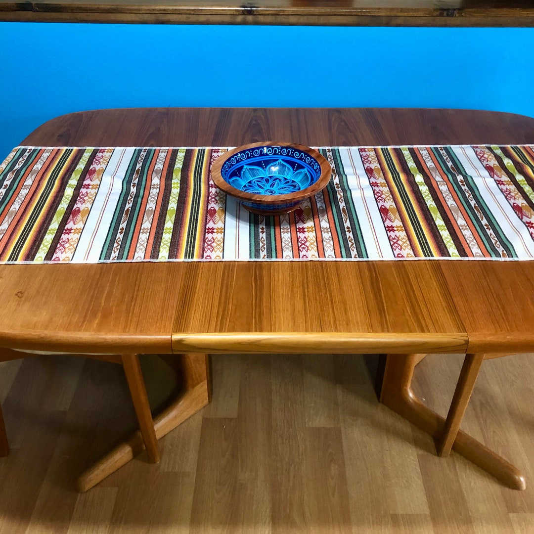 Woven Cotton Table Runner From Otavalo, Ecuador- 64” X 20” - Etsy
